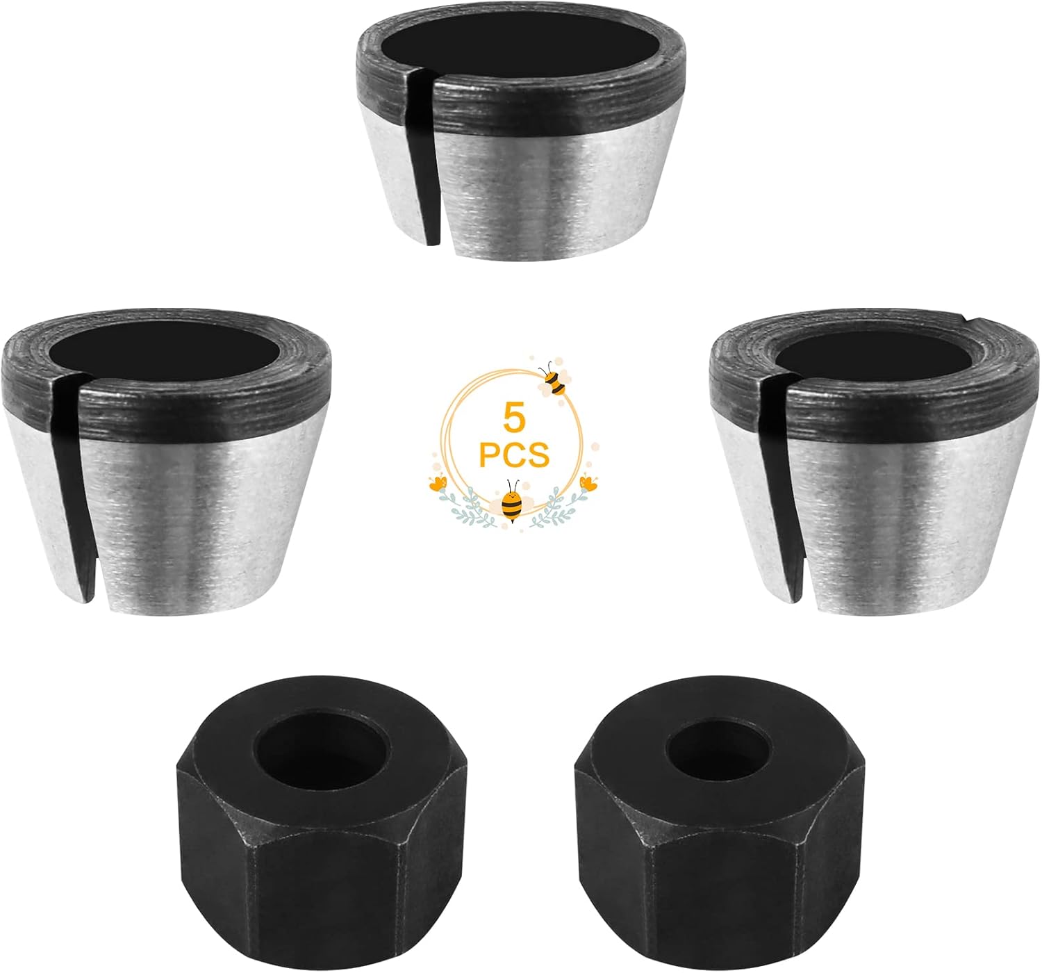 Precision Router Collet Chuck Set, Different Sizes Router Collet For ...
