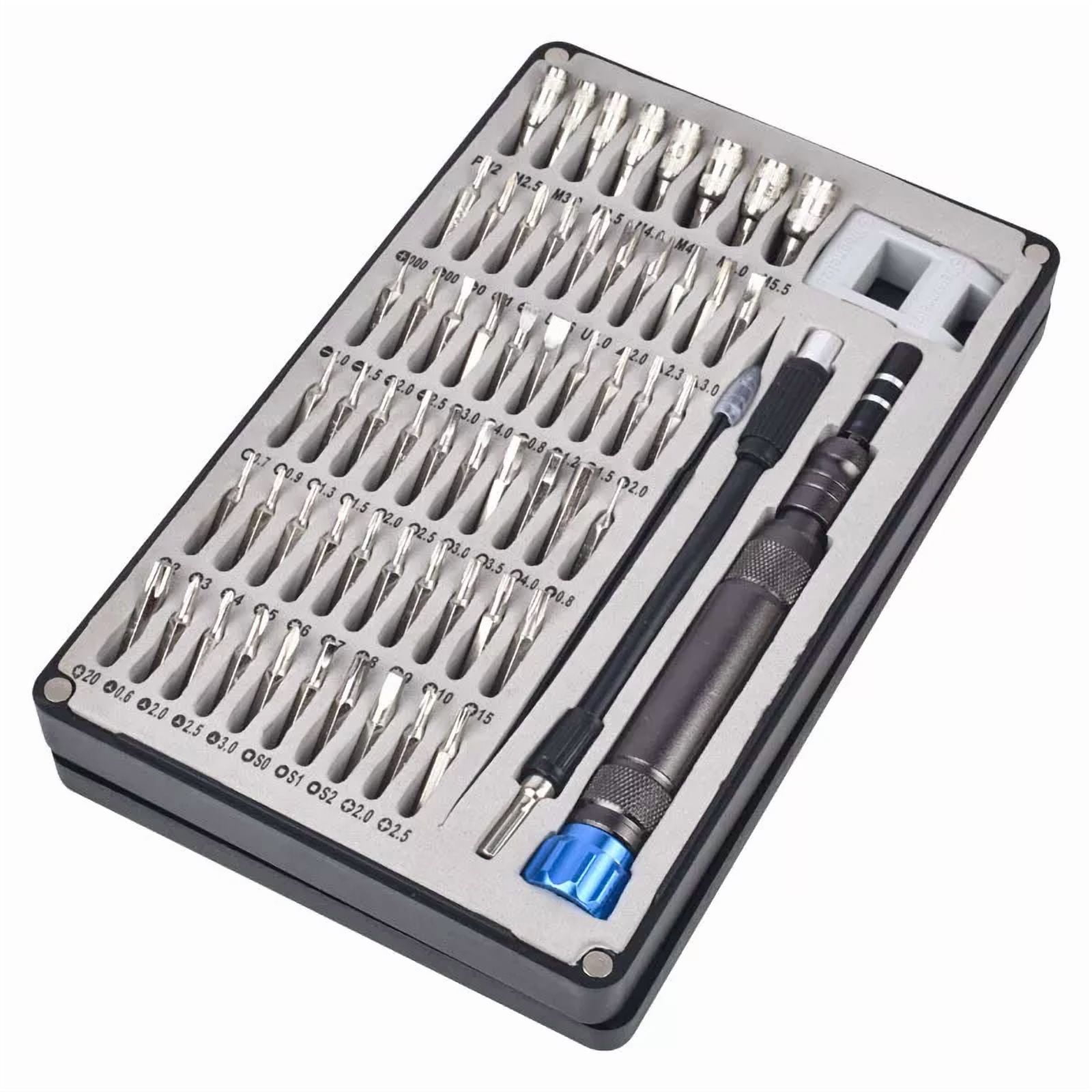 Precision Screw Driver Bits Set Electronics Repair Tool Kit Magnetic 64 ...