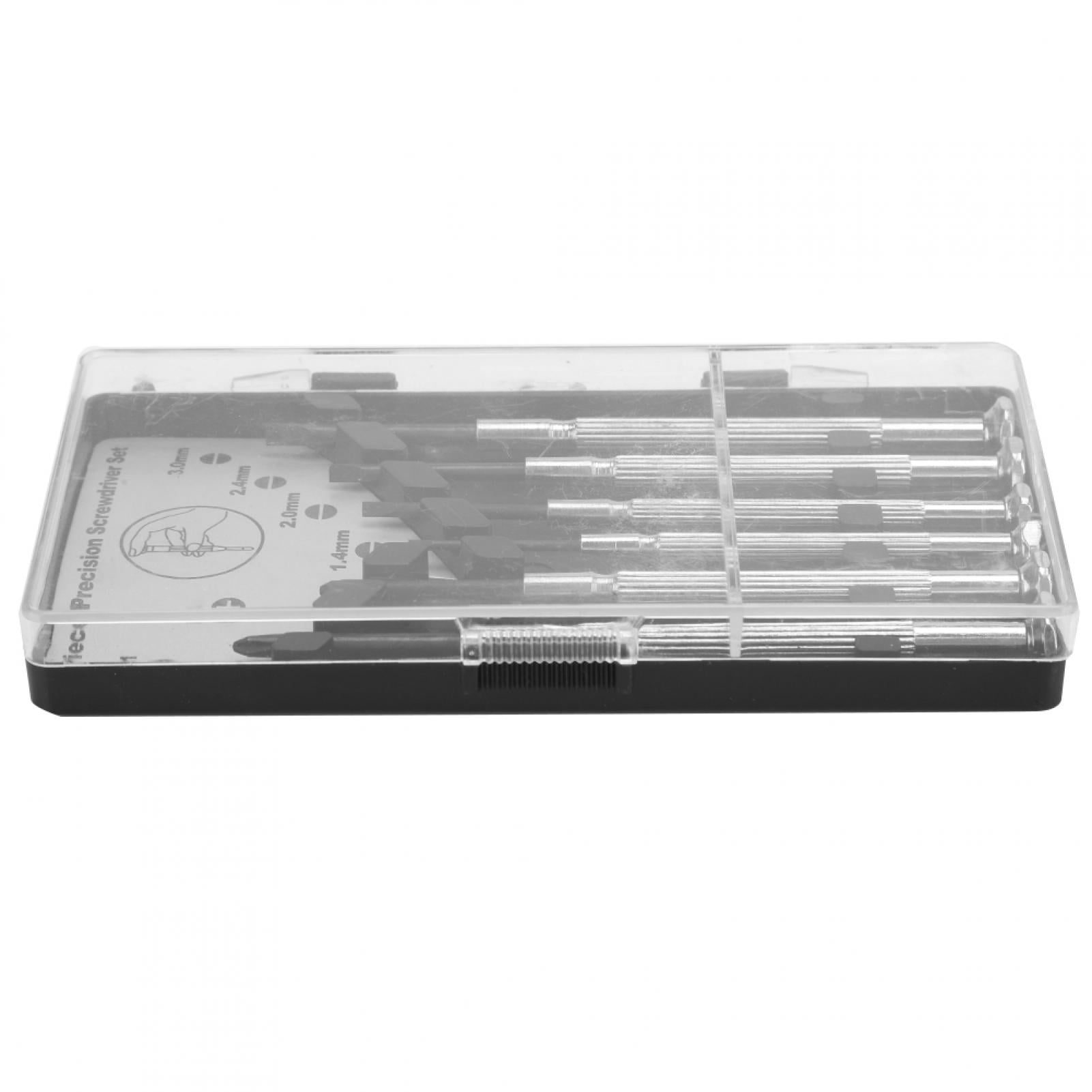 Precision Screwdriver Kit For Glasses Watch And Electronic Repair 6 Piece Black Set With