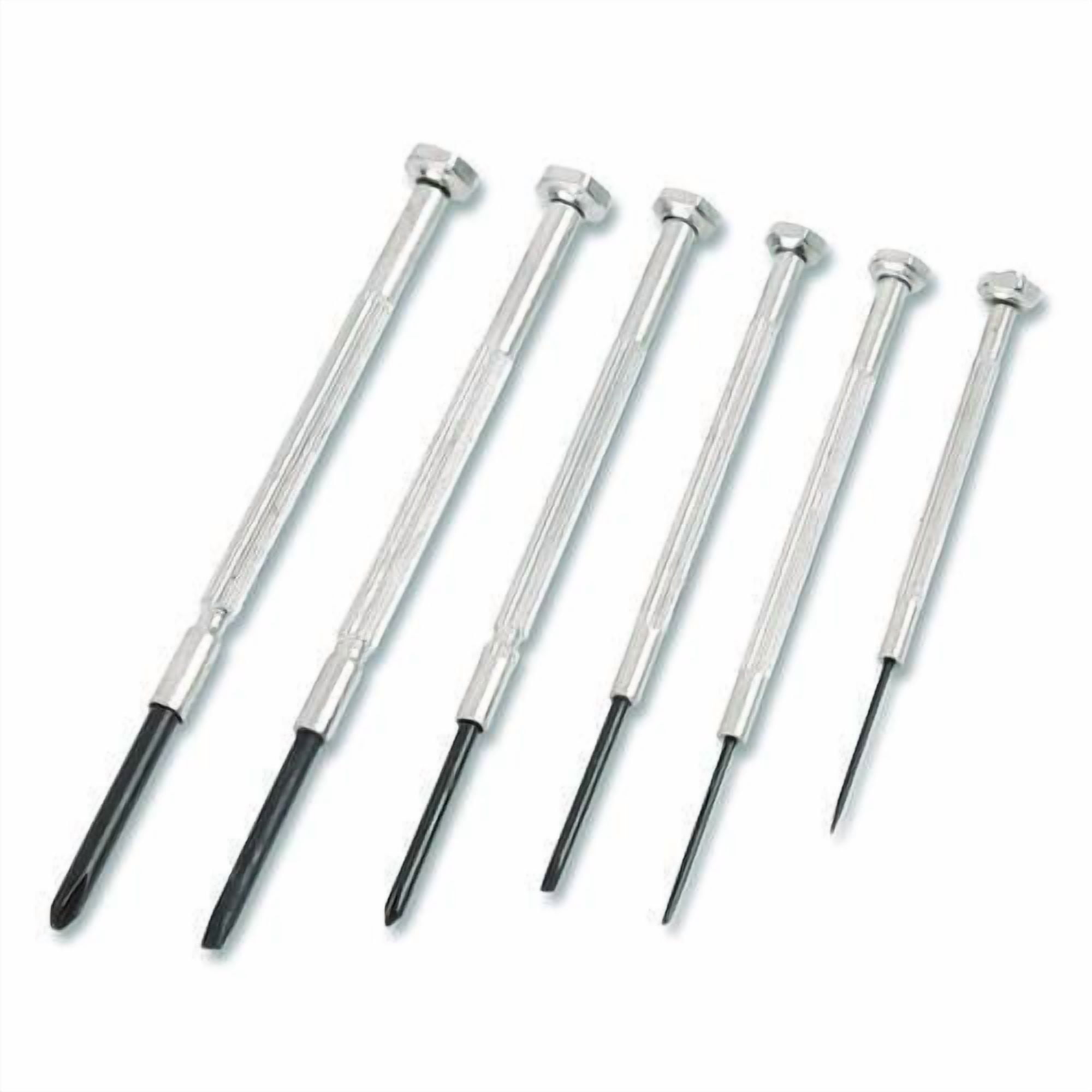 Precision Screwdriver Set, Six-Piece, Phillips/Slotted, Assorted ...