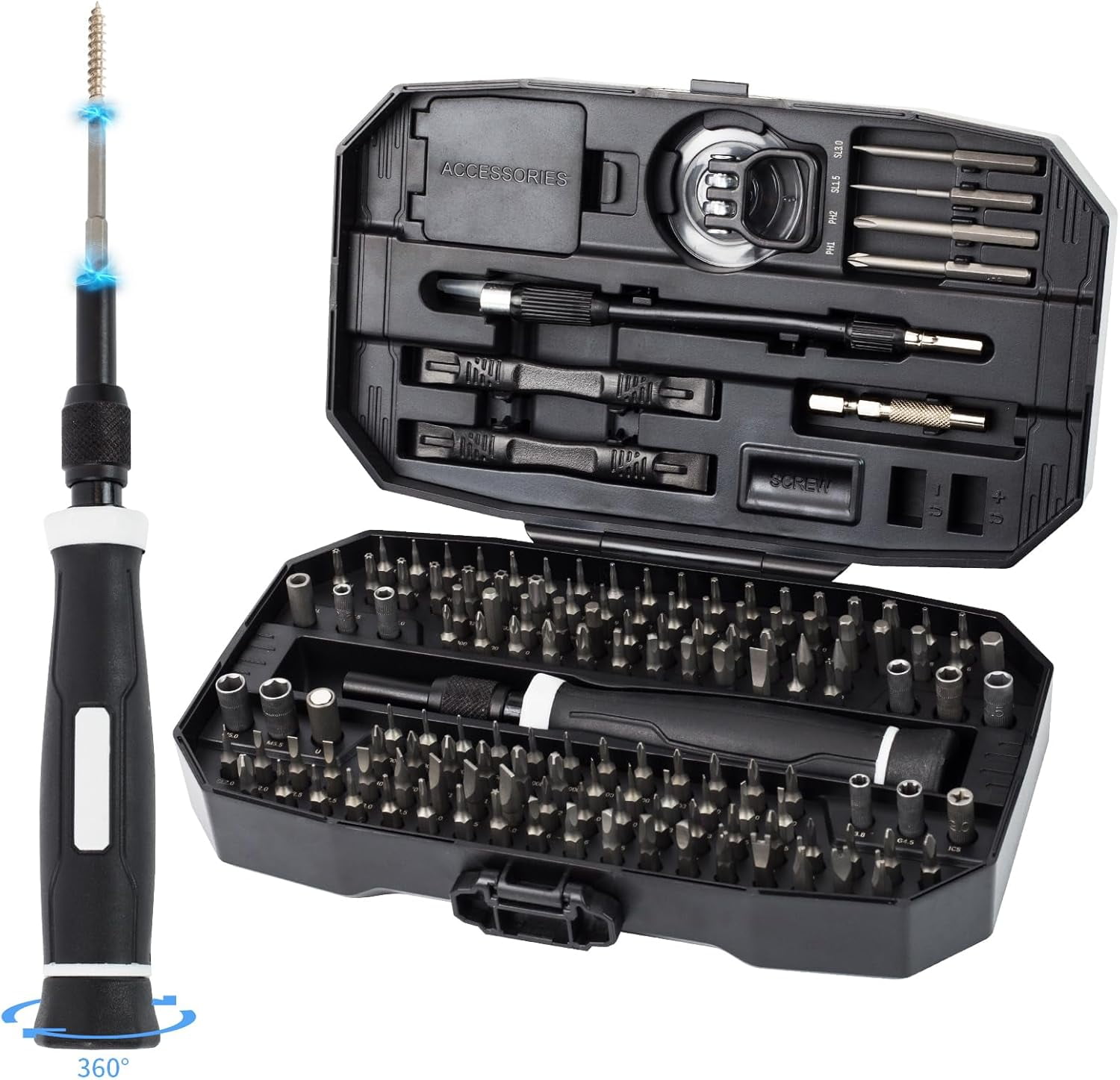 Precision Screwdriver Set with Case - 152 in 1 Precision Screwdriver Kit Repair Tool for ...
