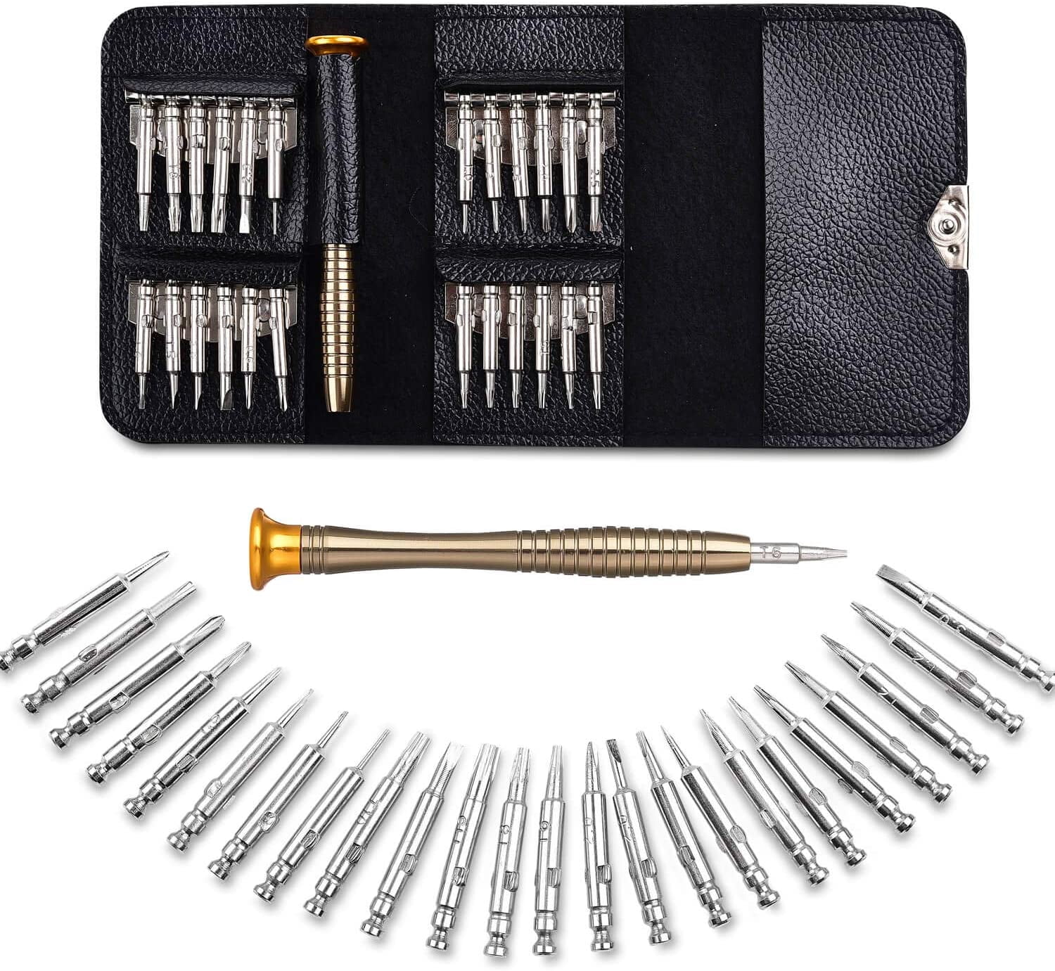 Precision Screwdrivers, 25-1 Repair Kit, Screwdriver Set with Leather ...