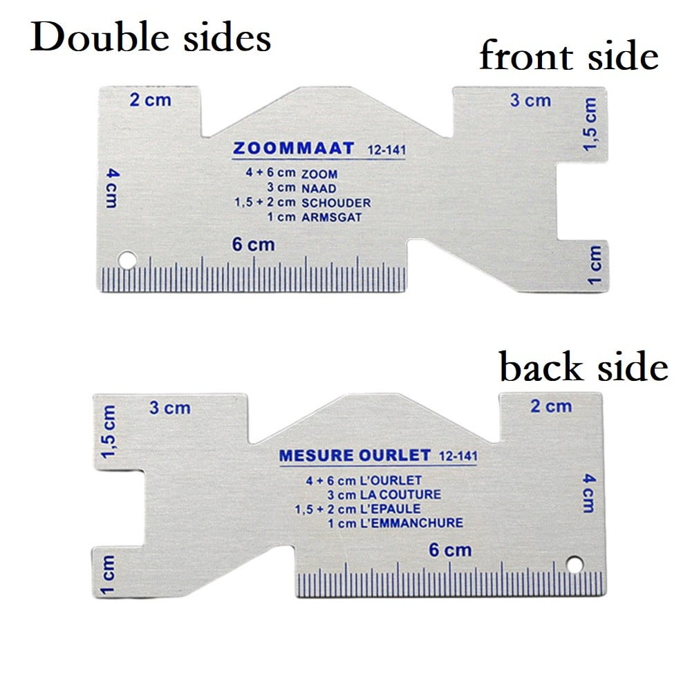 Precision Seam Measuring Gauge Metal Quilting Tailor Ruler Template ...