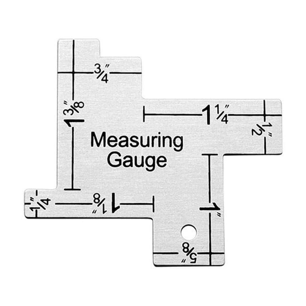 Precision Seam Measuring Gauge Metal Quilting Tailor Ruler Template ...