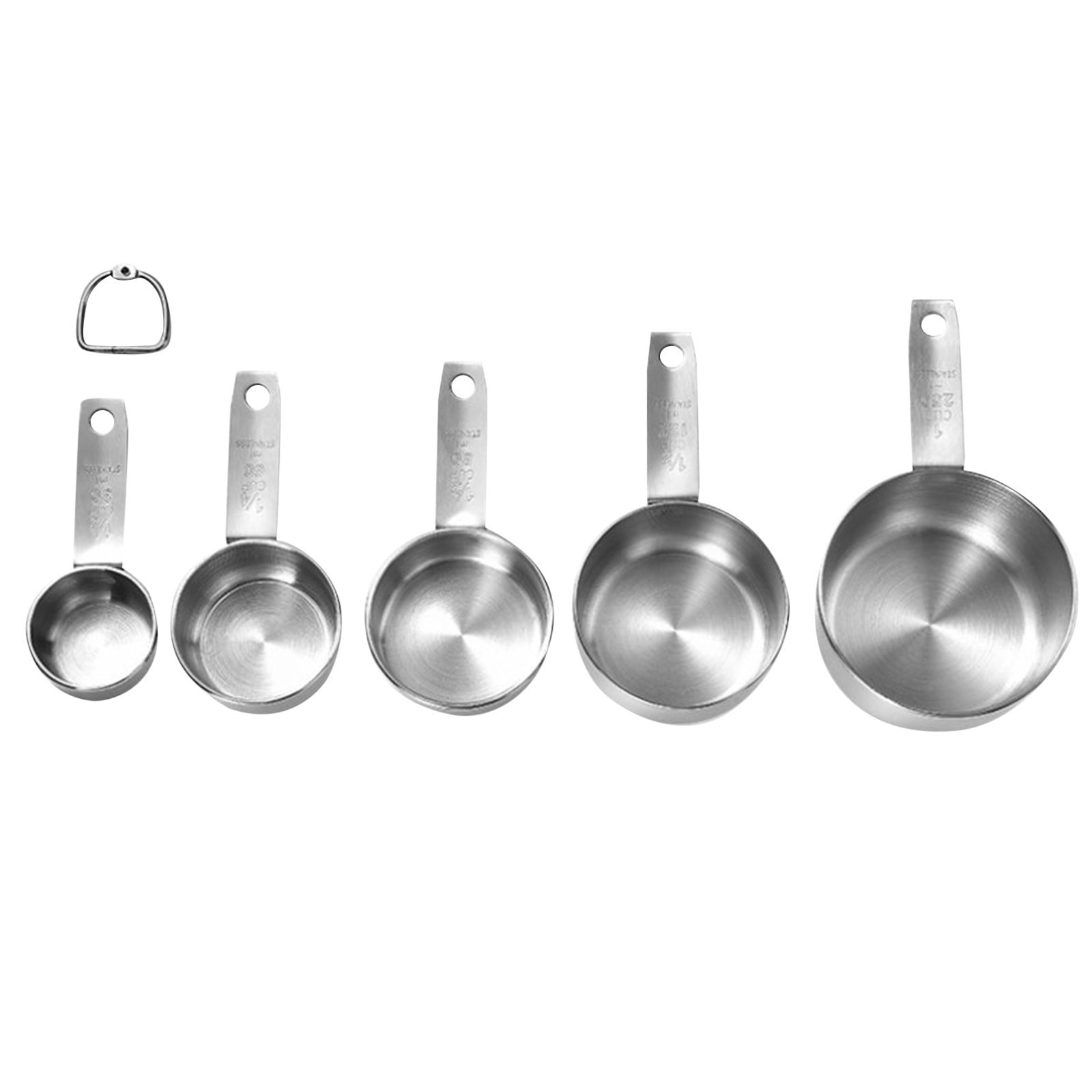 Precision Stainless Steel Measuring Cup & Spoon Set with Clear ...