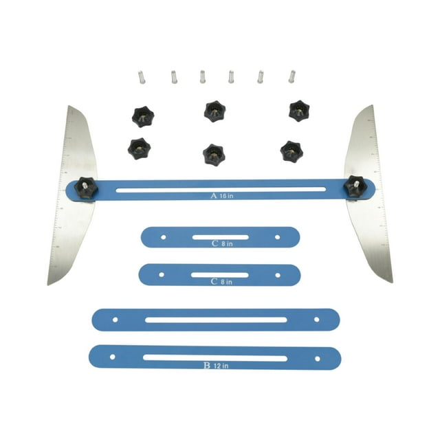 Precision Stair Tread Measuring and Cutting Tool - Blue Metal Gauge for ...