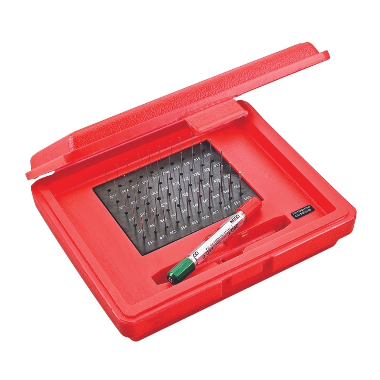 Precision Steel Pin Gage Set with Rugged, High Impact Protective Case ...