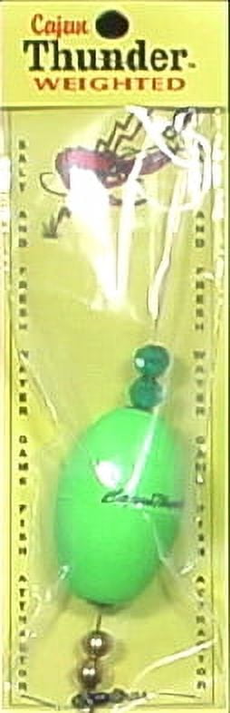 Precision Tackle Cajun Thunder 2.5 inch Oval Weighted Float - Green ...