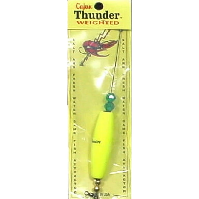 Precision Tackle Cajun Thunder 3" Cigar Weighted Float - Yellow ...