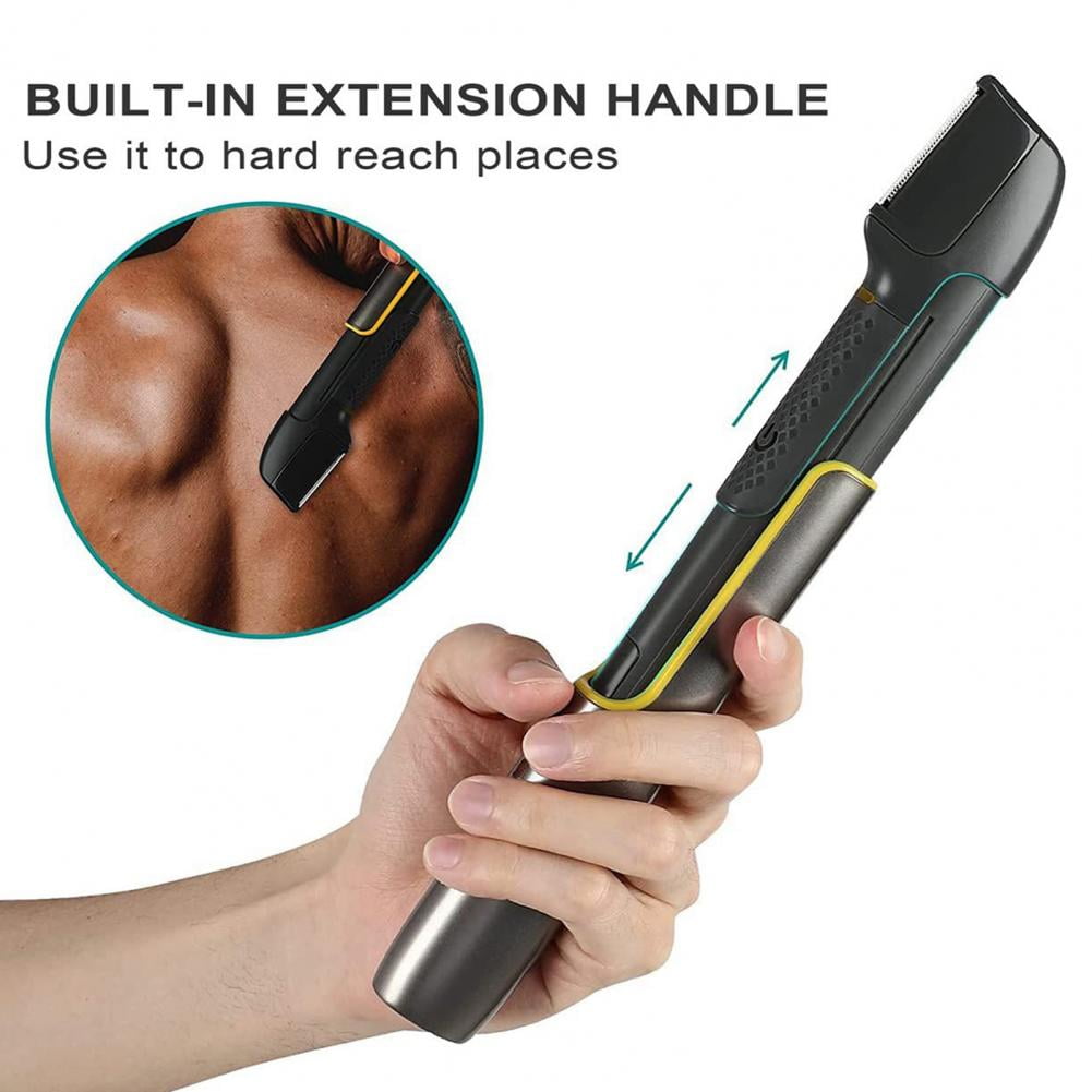 Precision Trim Back Shaver Portable Electric Back Shaver with 5 Guide ...