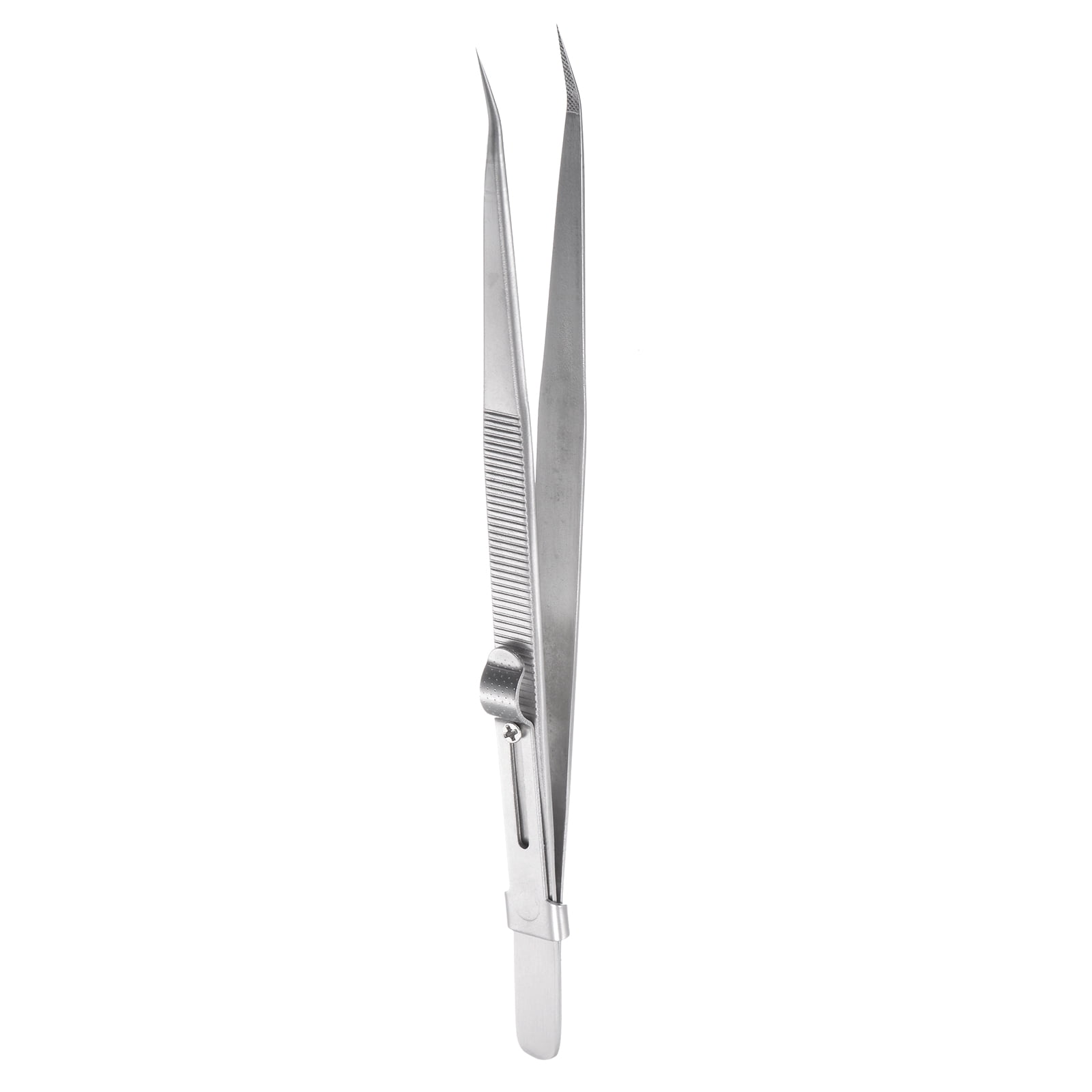 Precision Tweezers 165mm Elbow Pointed with Slide Locking Stainless ...