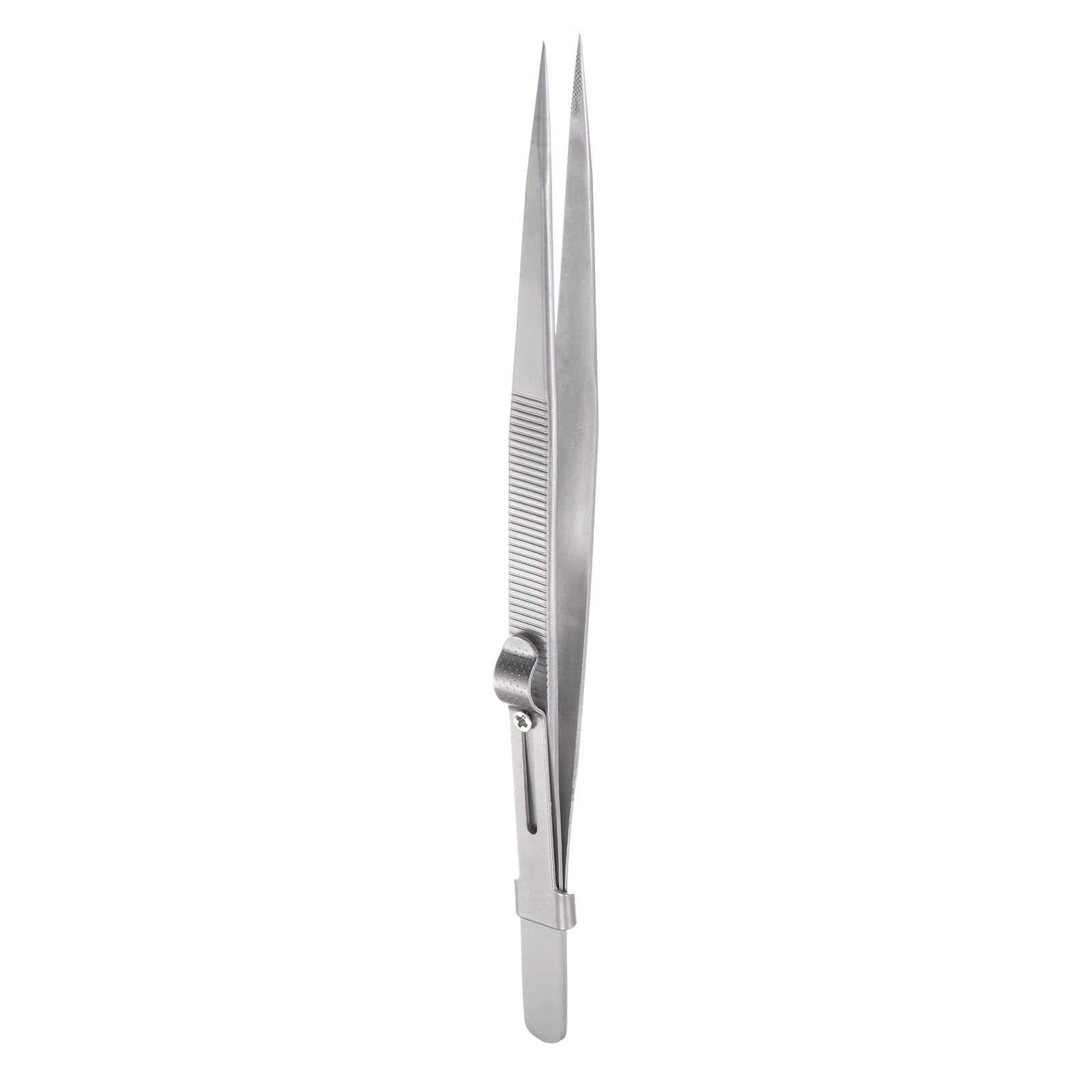 Precision Tweezers 165mm Straight Pointed with Slide Locking Stainless ...