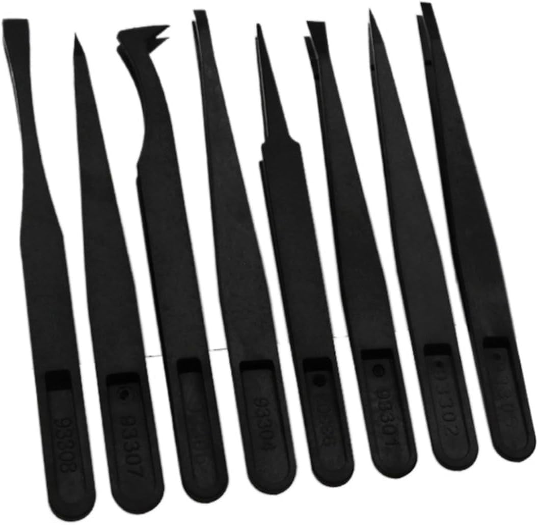 Precision Tweezers Carbon Fiber Plastic Tweezers Elastic Clamping Tool ...