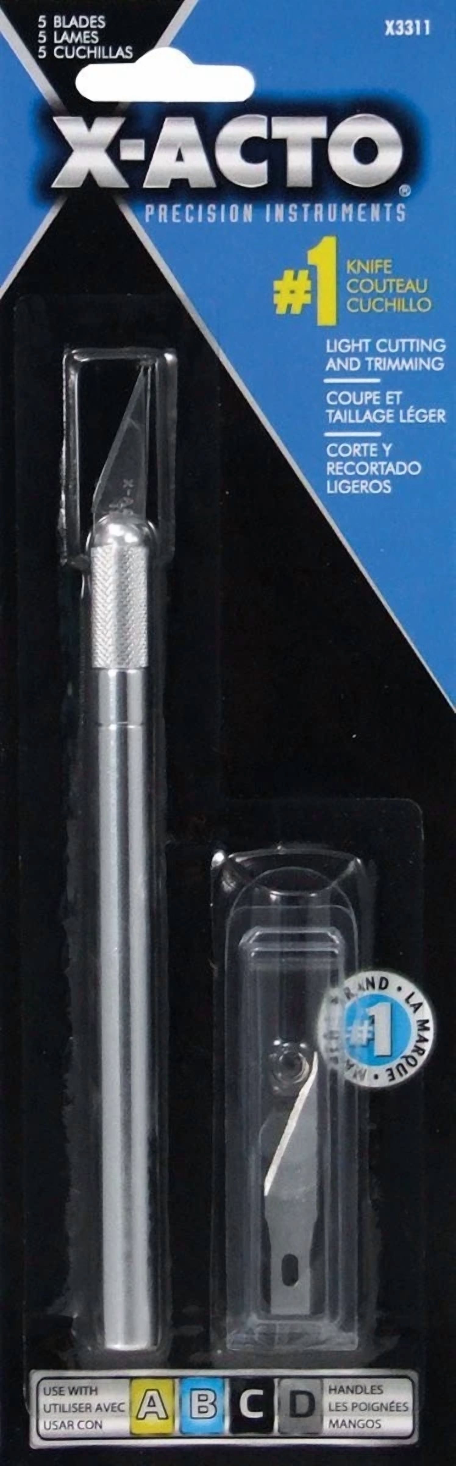 Precision Utility Knife Set With 5 No 11 Blades For Delicate Cutting ...