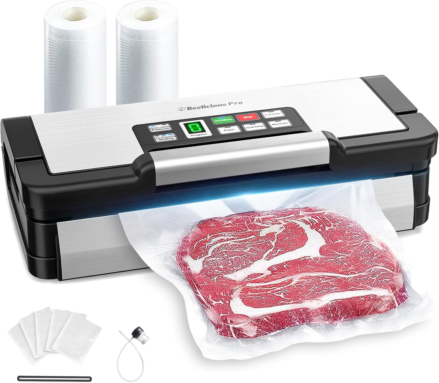 Precision Vacuum Sealer Machine Pro, 2X Seal & 130W Pump Powerful ...