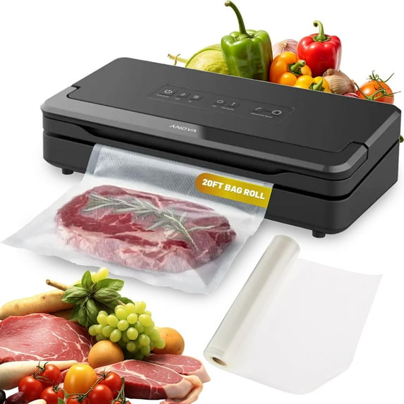 Precision Vacuum Sealer Pro, Includes Large Bag Roll (19ft), Wet & Dry ...