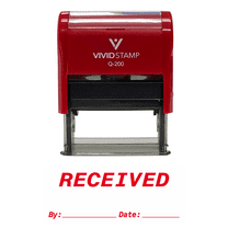 Completed With By Date Line (Rosette) Self Inking Rubber Stamp (Blue ...