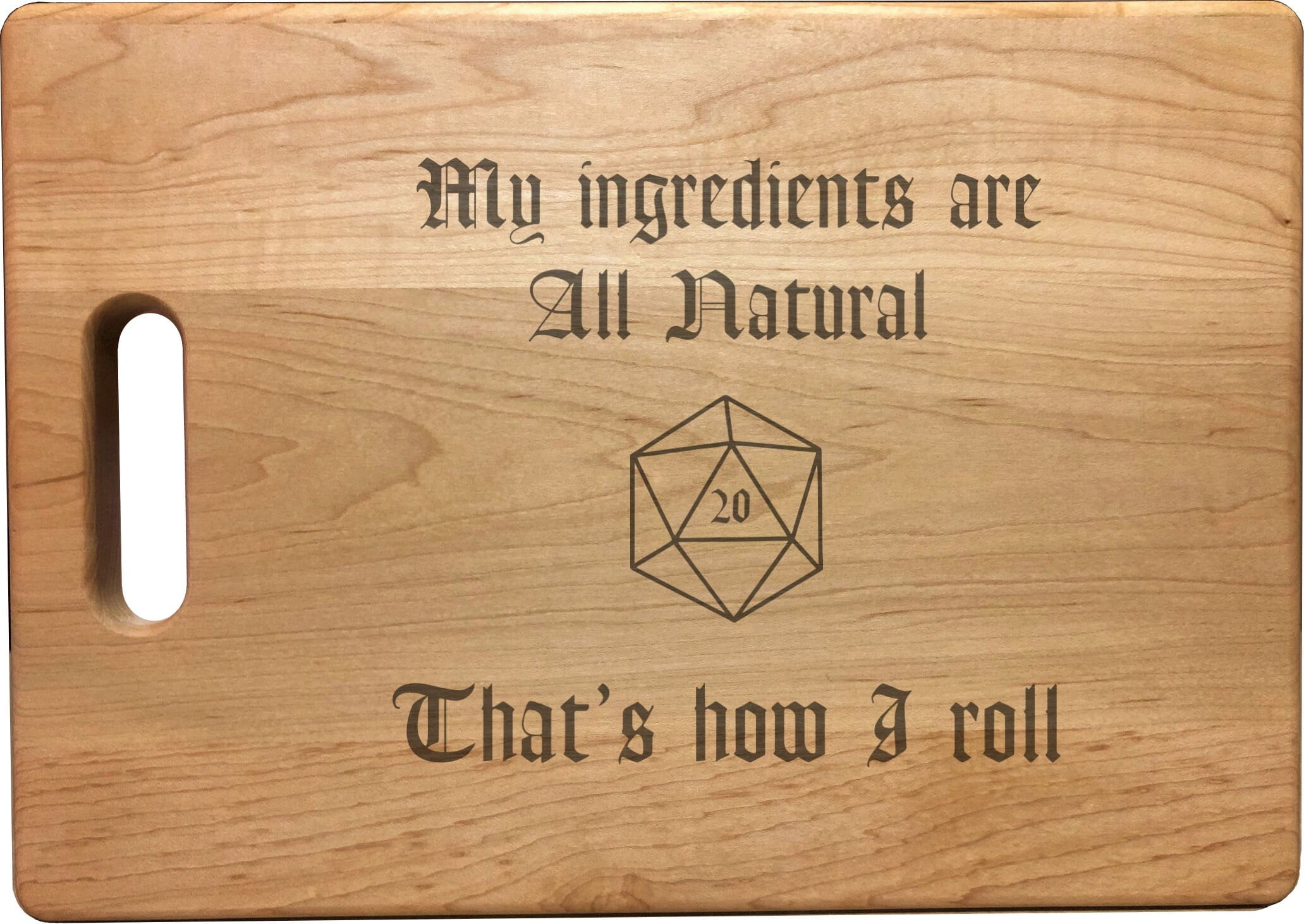 PrecisionNC DnD Gifts My Ingredients are All Natural D20 Engraved Large ...