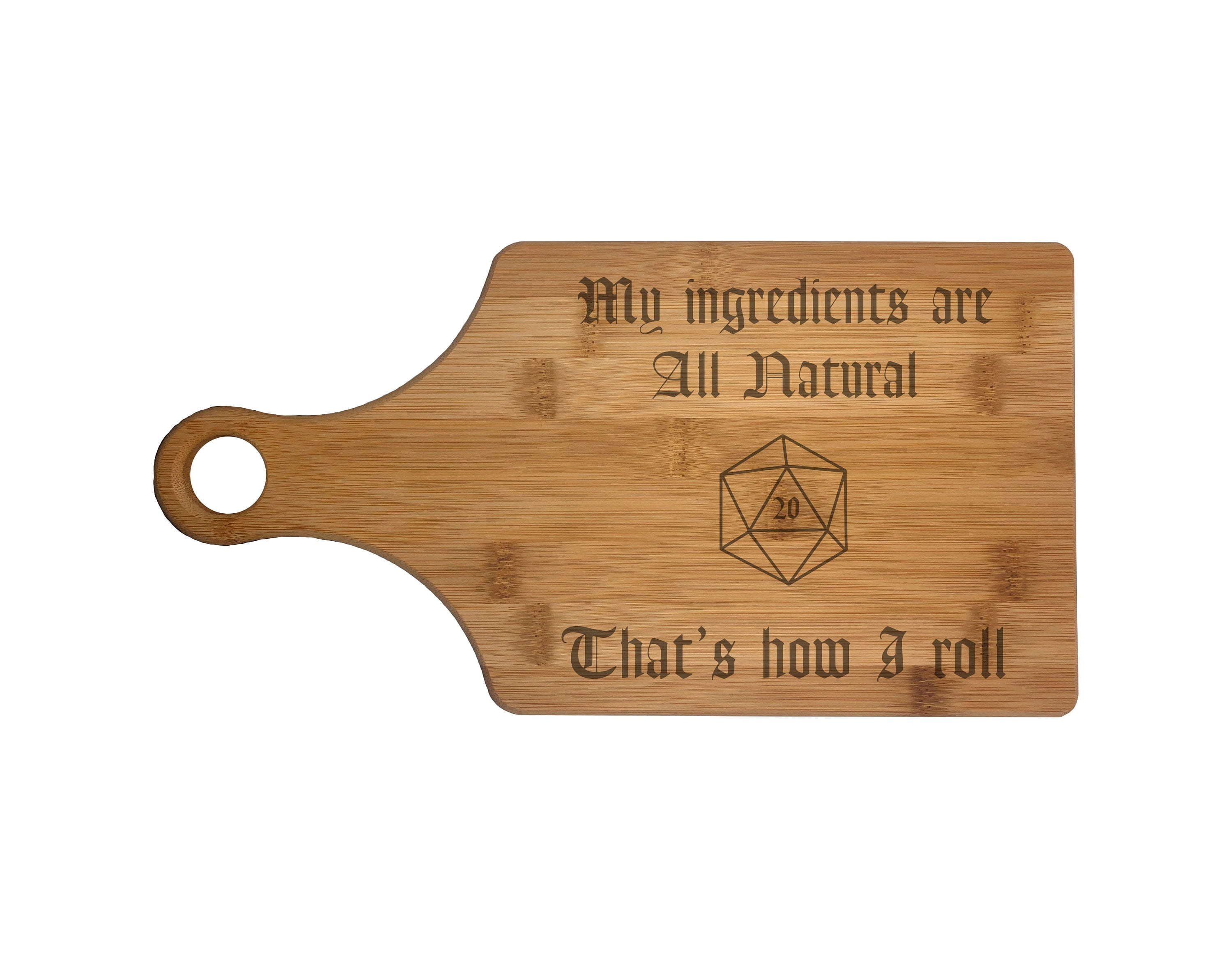 PrecisionNC DnD Gifts My Ingredients are All Natural D20 Engraved ...
