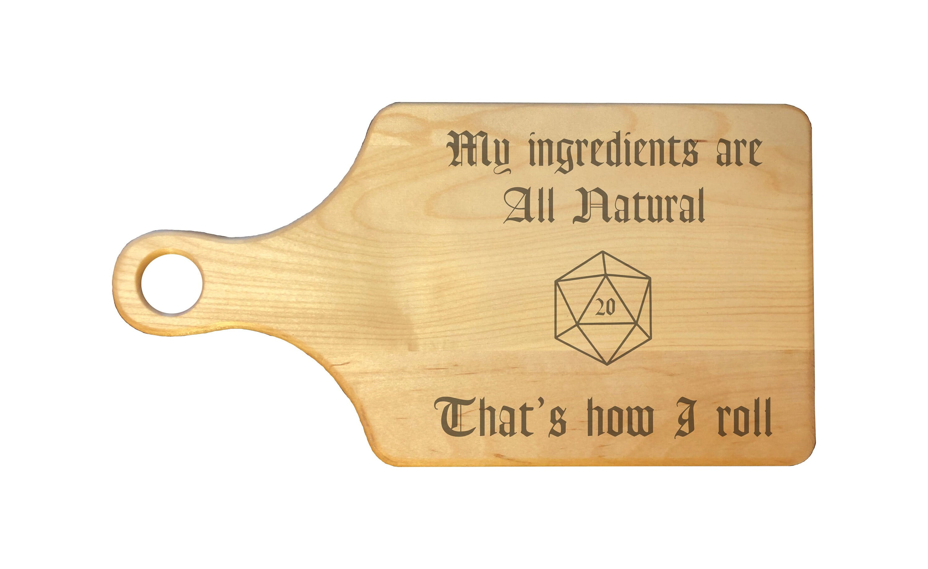 PrecisionNC DnD Gifts My Ingredients are All Natural D20 Engraved ...
