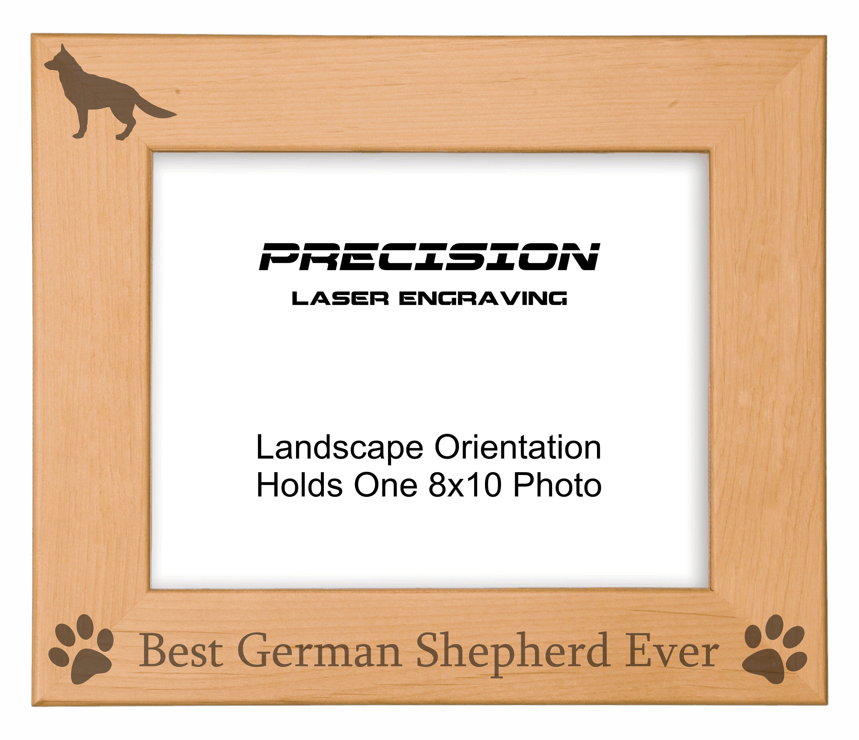 PrecisionNC Engraving Dog Pet Frames Best German Shepherd Ever with Paw ...