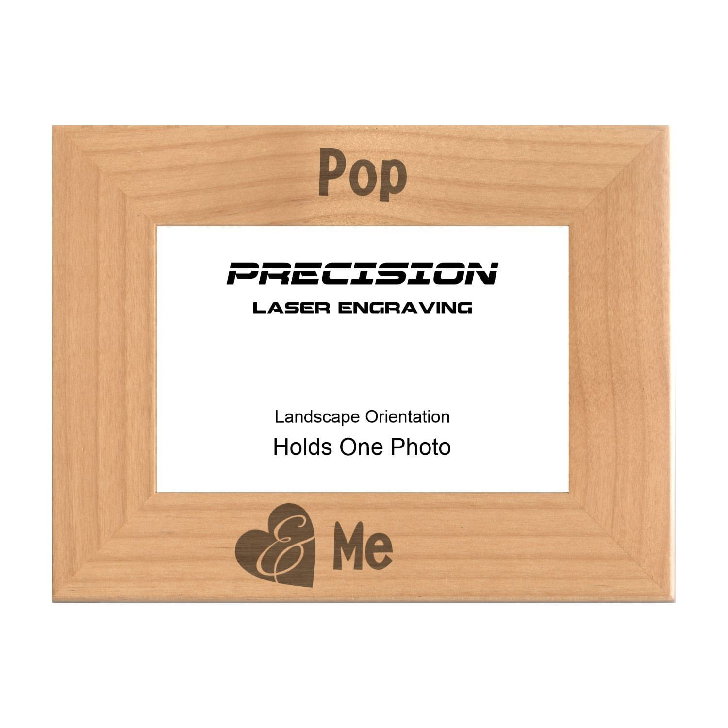 PrecisionNC Engraving Grandpa Gifts Pop and Me Grandchild with Heart ...