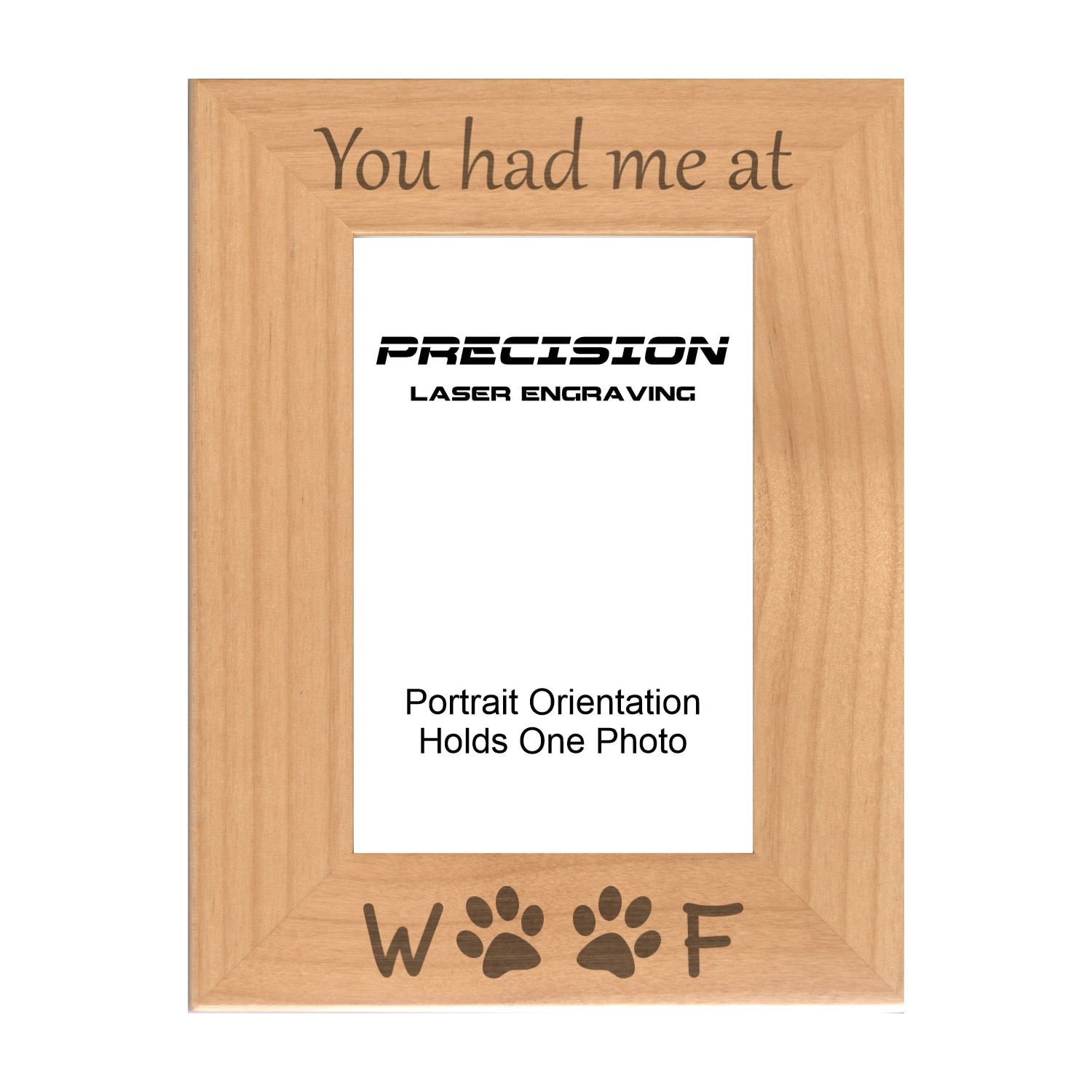 PrecisionNC Engraving Pet Frames You Had me at Woof with Paw Prints ...