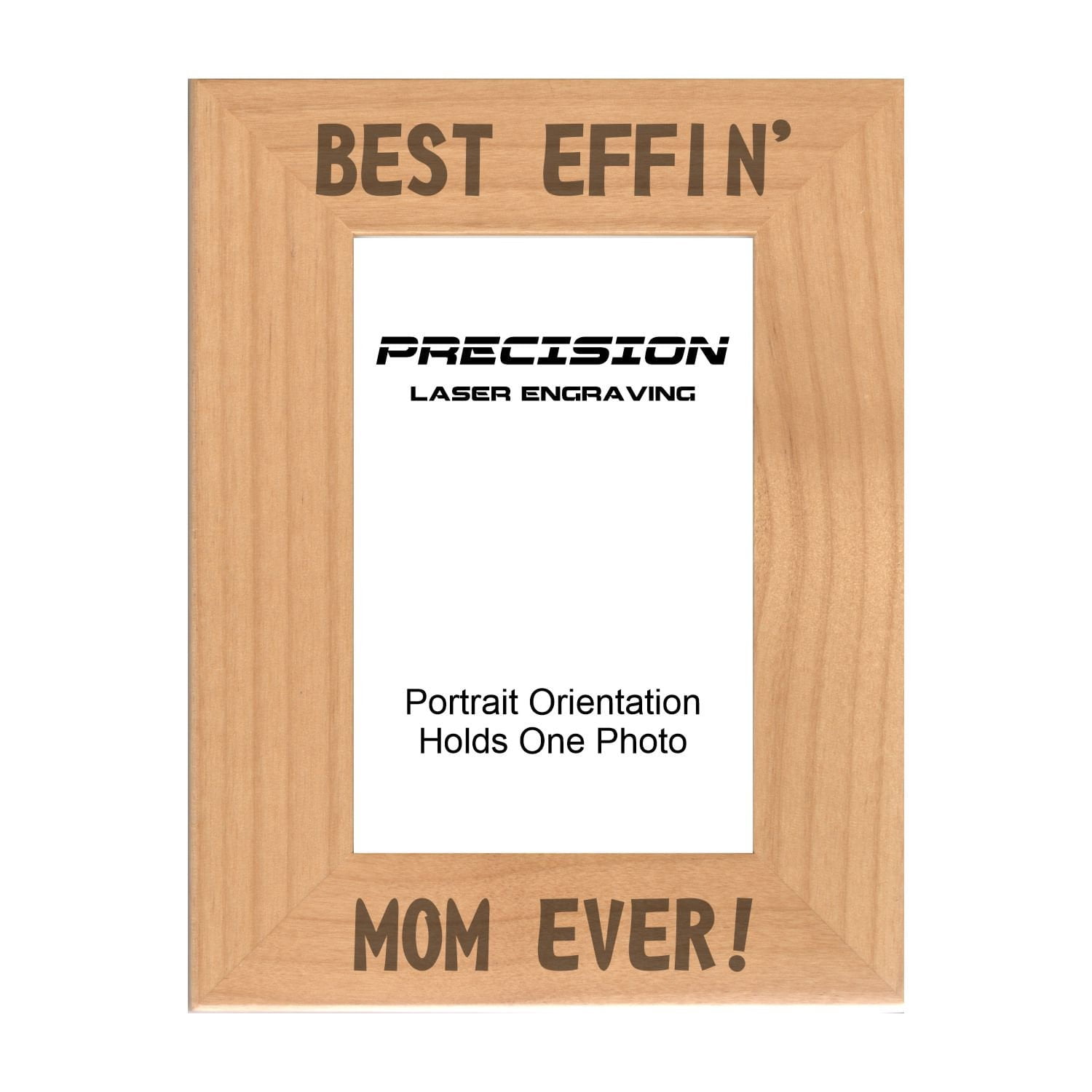 PrecisionNC Funny Mom Gifts Best Effin Mom Ever Engraved Natural Wood ...