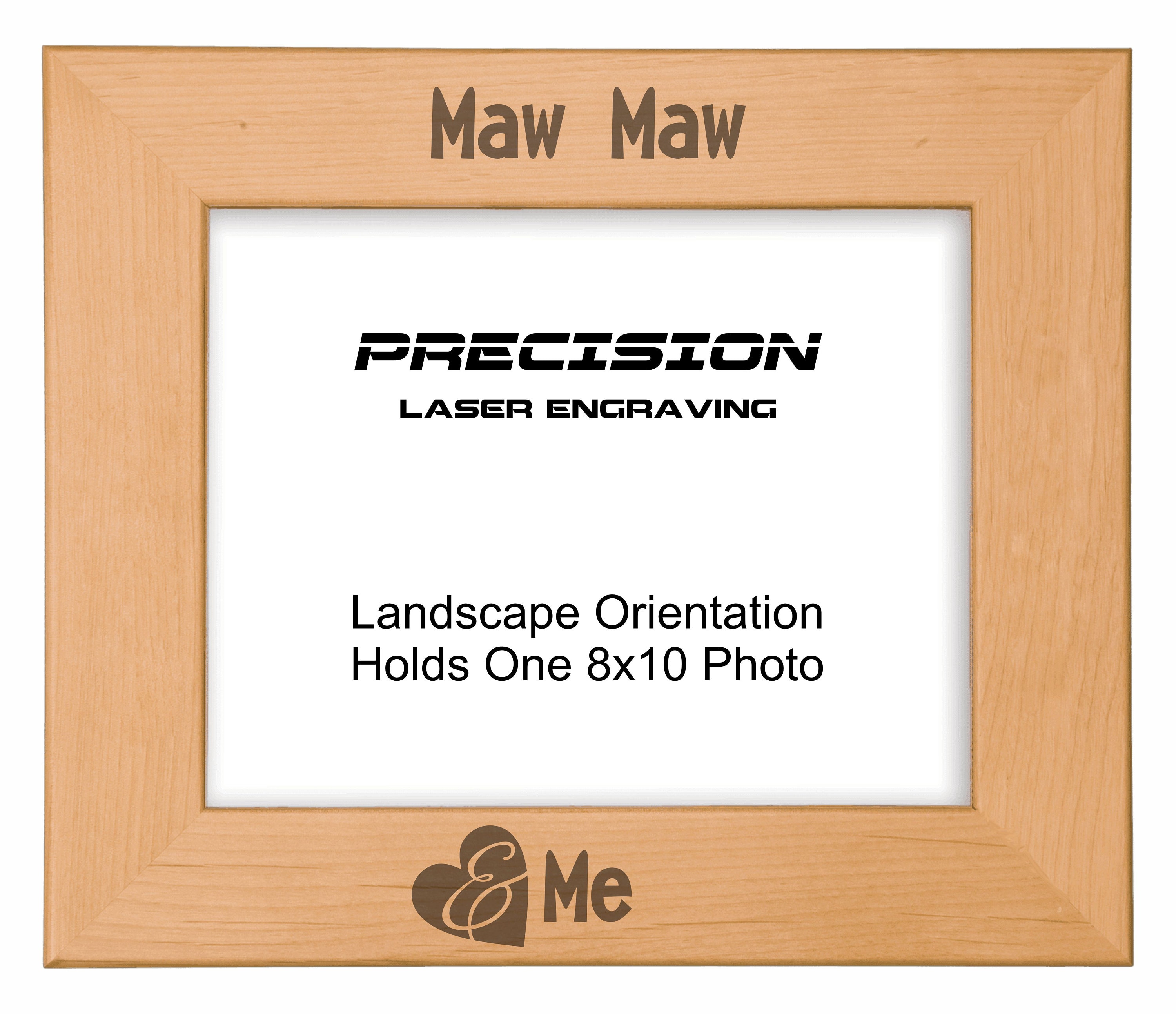 PrecisionNC Grandma Gifts Maw Maw and Me Grandchild with Heart Engraved ...
