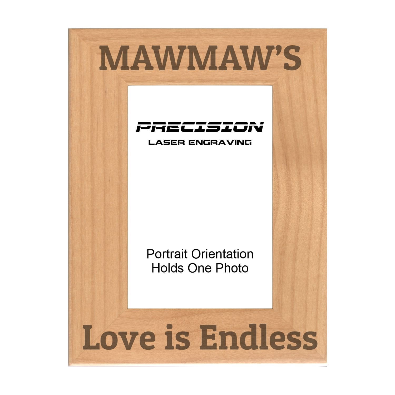 PrecisionNC Grandma Gifts MawMaw's Love is Endless Engraved Natural ...