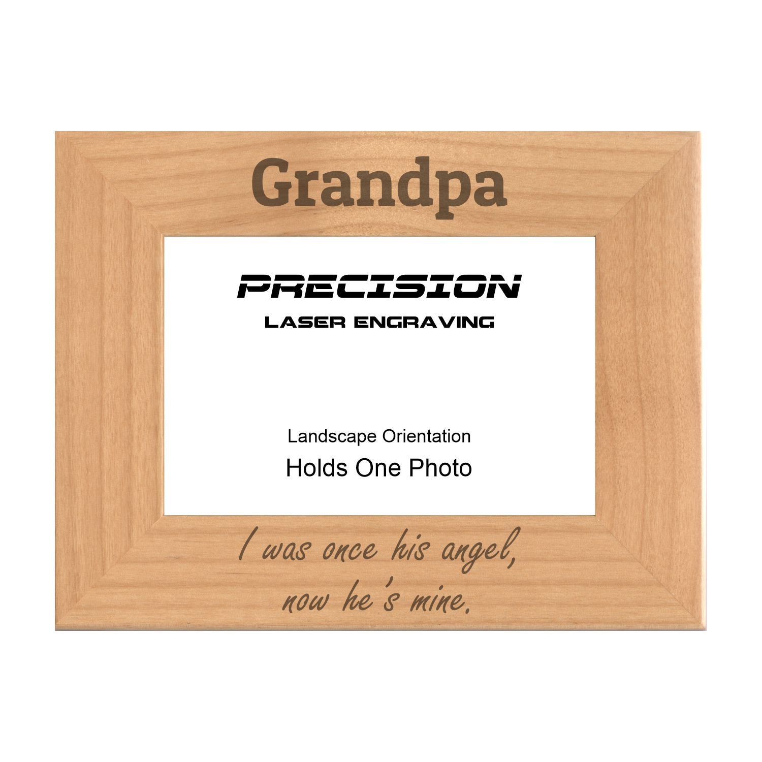 PrecisionNC Grandpa Remembrance Frame I was once her angel now he's ...