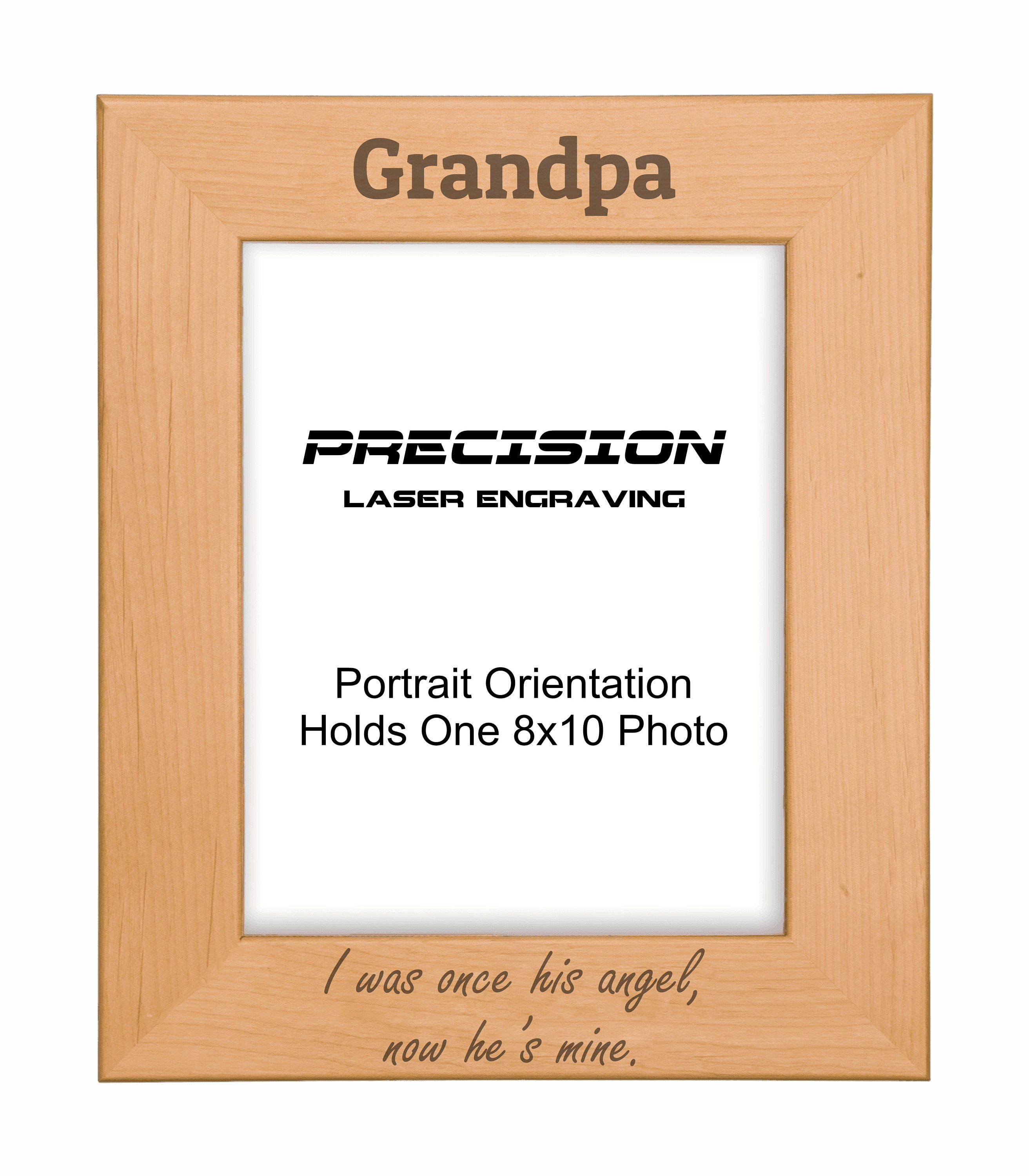 PrecisionNC Grandpa Remembrance Frame I was once her angel now he's ...