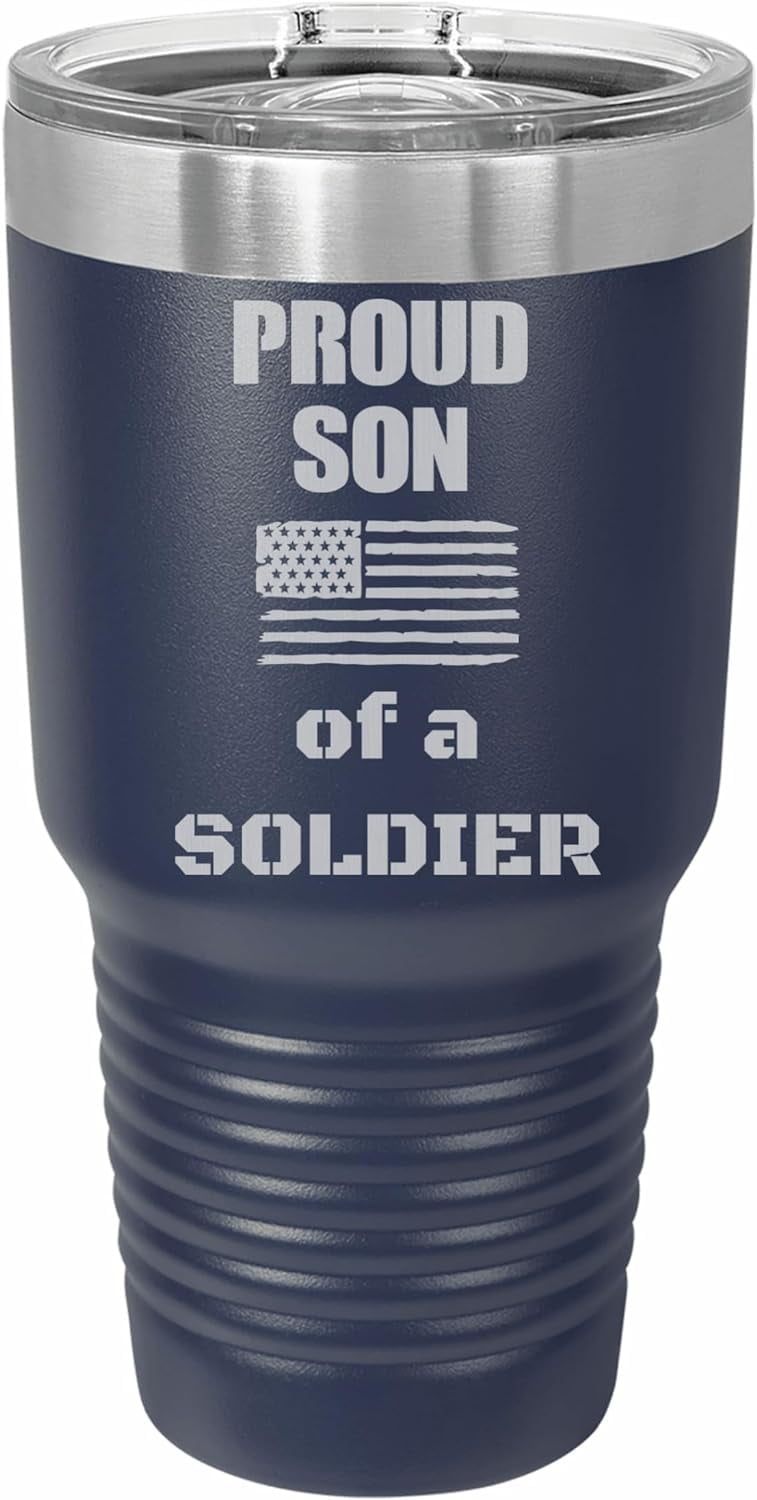 PrecisionNC Military Gifts Proud Son of a Soldier American Flag ...