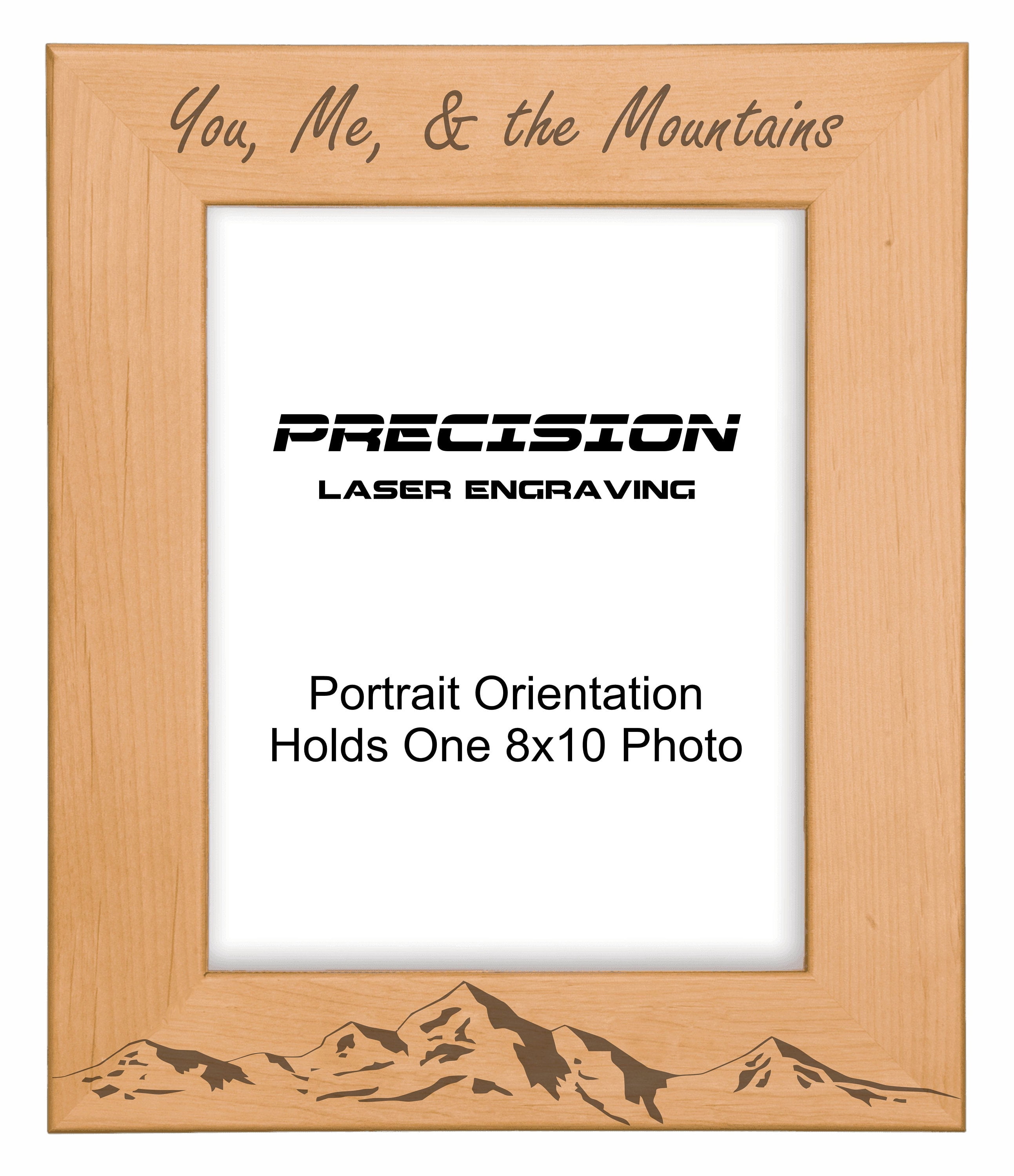 PrecisionNC Mountain Range Frame You Me and the Mountains Engraved ...