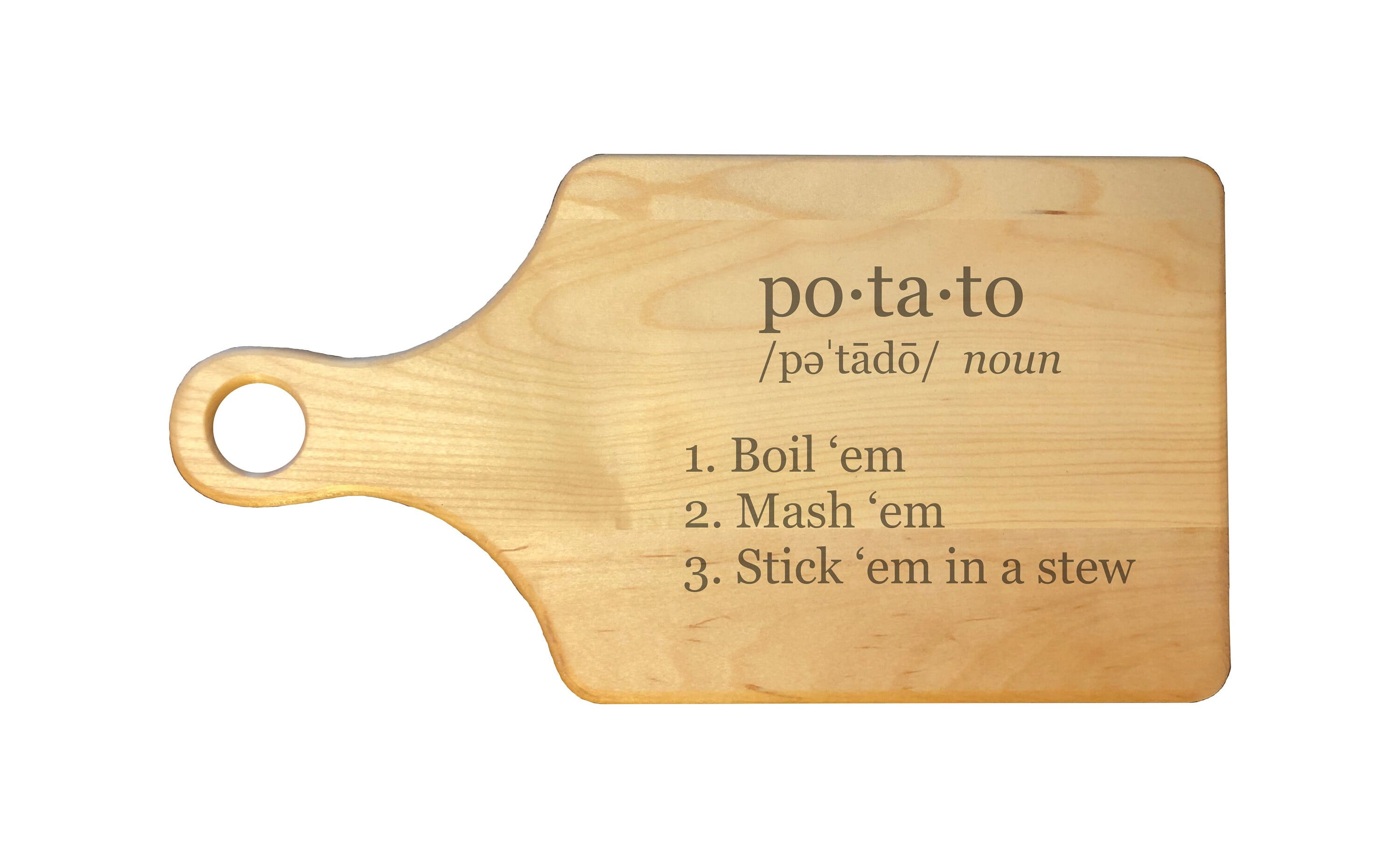 PrecisionNC Nerdy Gifts Potato Definition Engraved Paddle Shaped ...