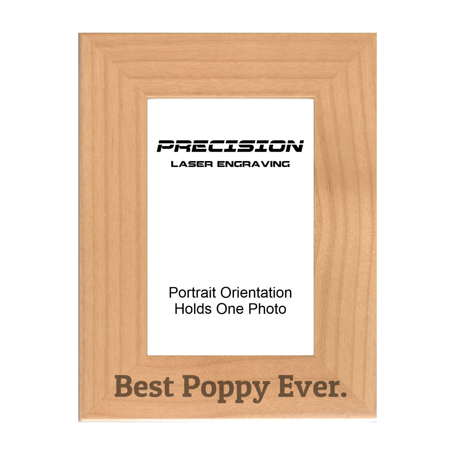 PrecisionNC Poppy Frames Best Poppy Ever Engraved Natural Wood Picture ...