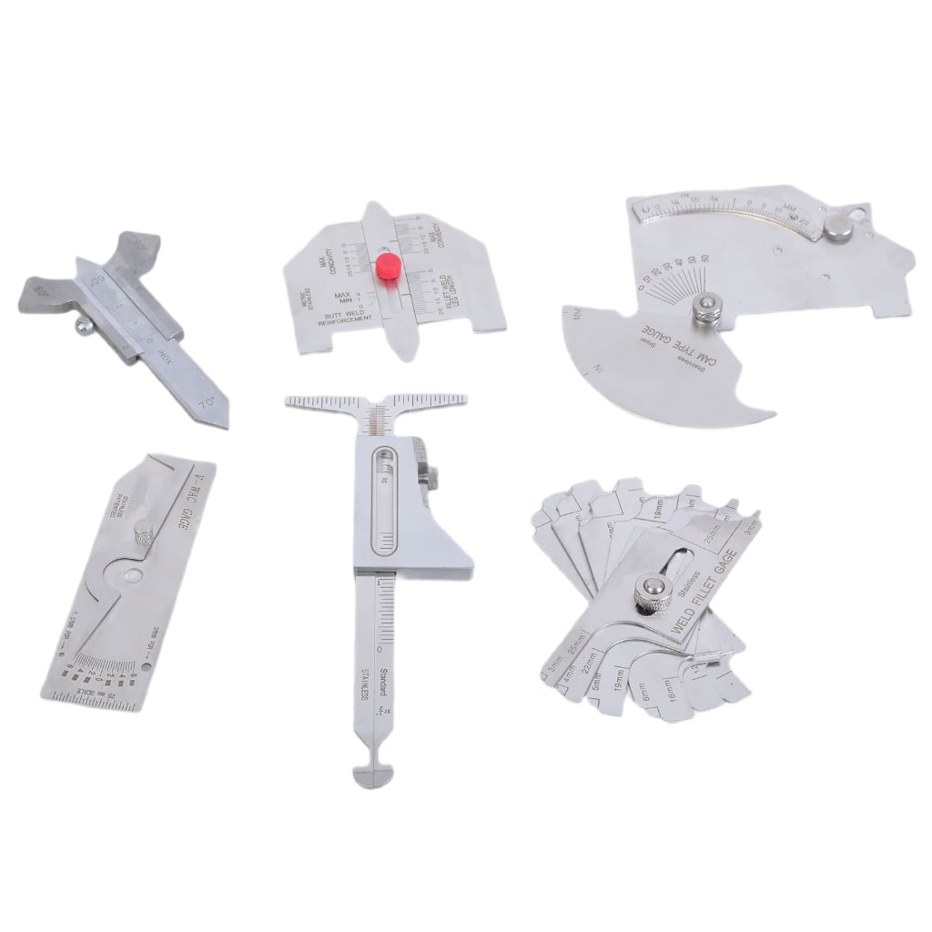Precisions 6pcs Welding Gauges set Combination Measuring Tool Boiler ...