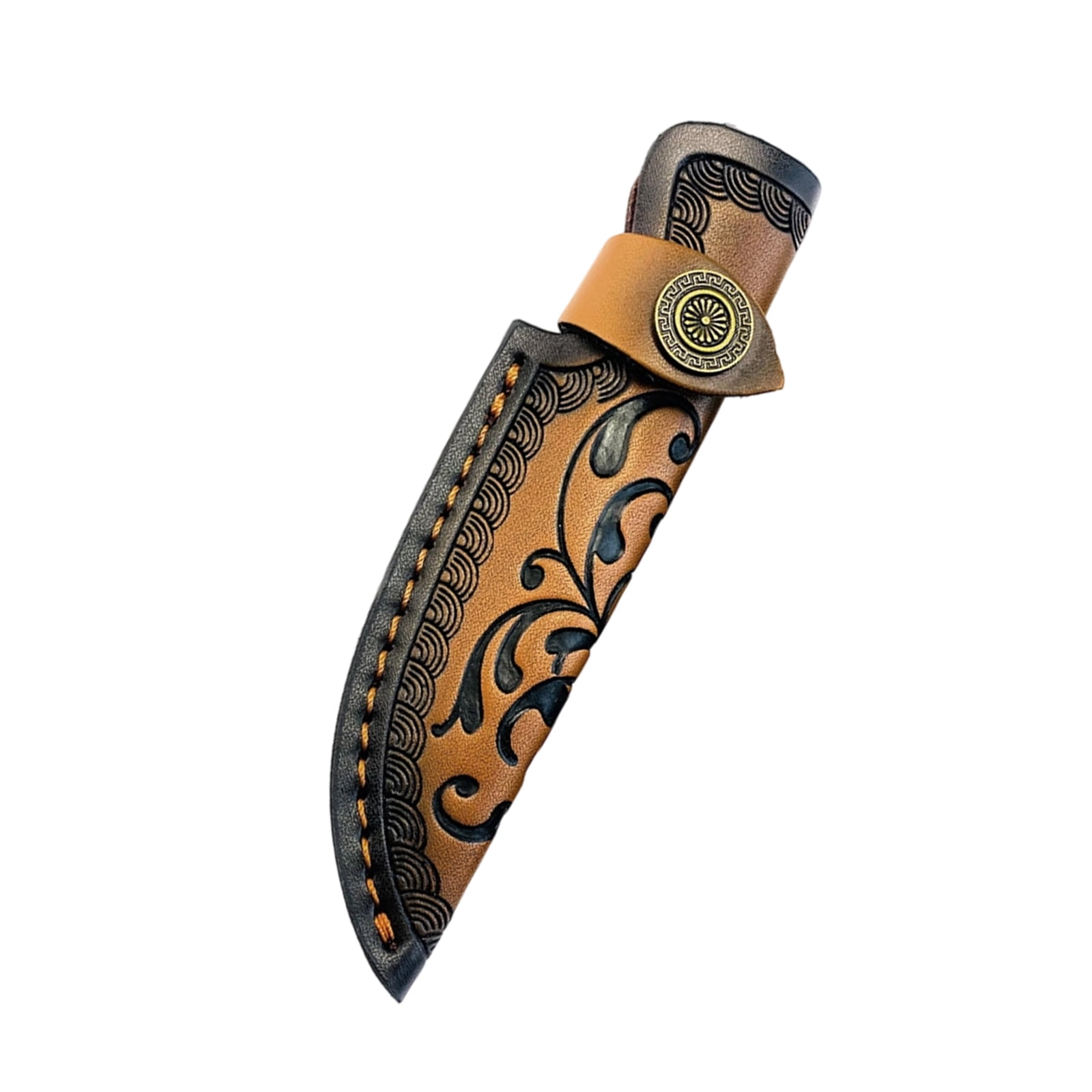 Precisions Crafted Synthetic Leather Sheath Compacts Straight Knifed ...