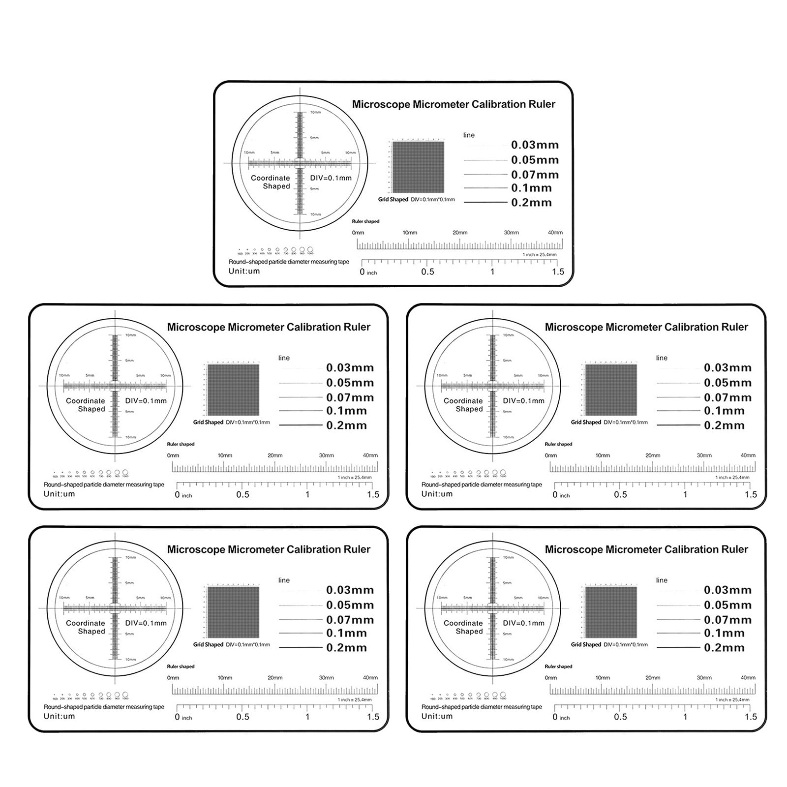 Precisions Microscope Calibration Ruler with 0.1mm Gradations ...