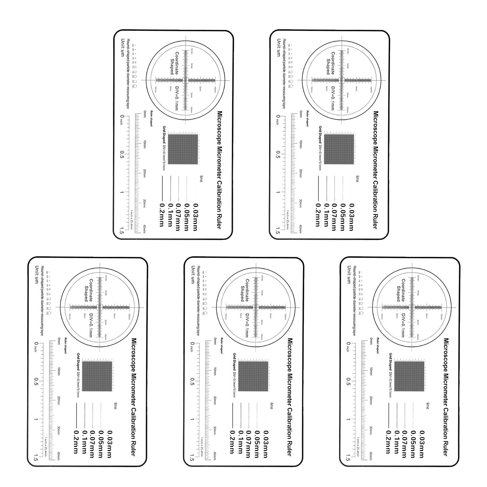 Precisions Microscope Calibration Ruler with 0.1mm Gradations ...