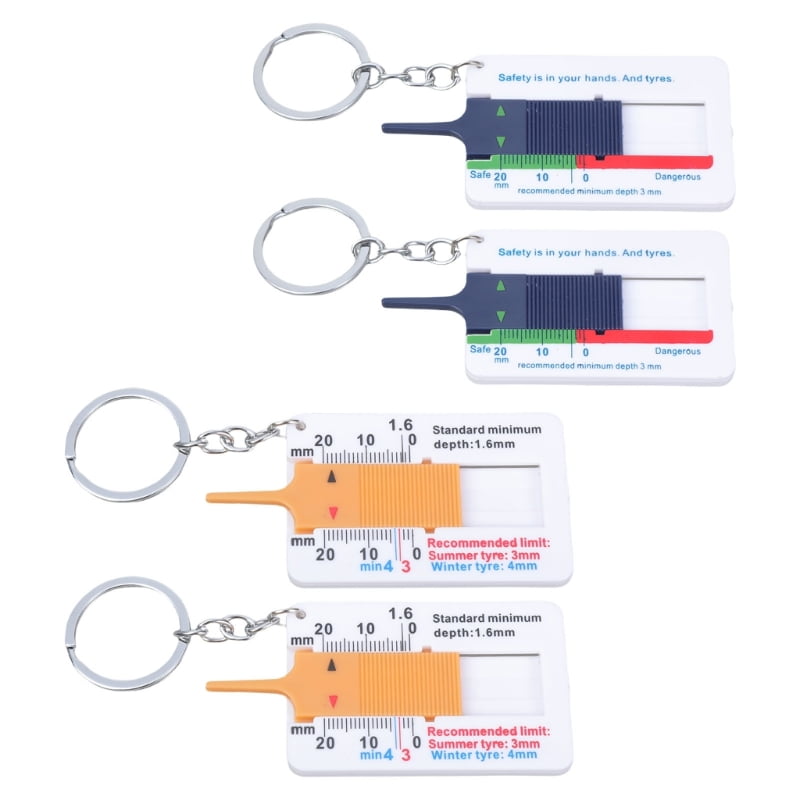 Precisions Tire Treads Depth Gauges with Keychains Tire Depth Measure ...