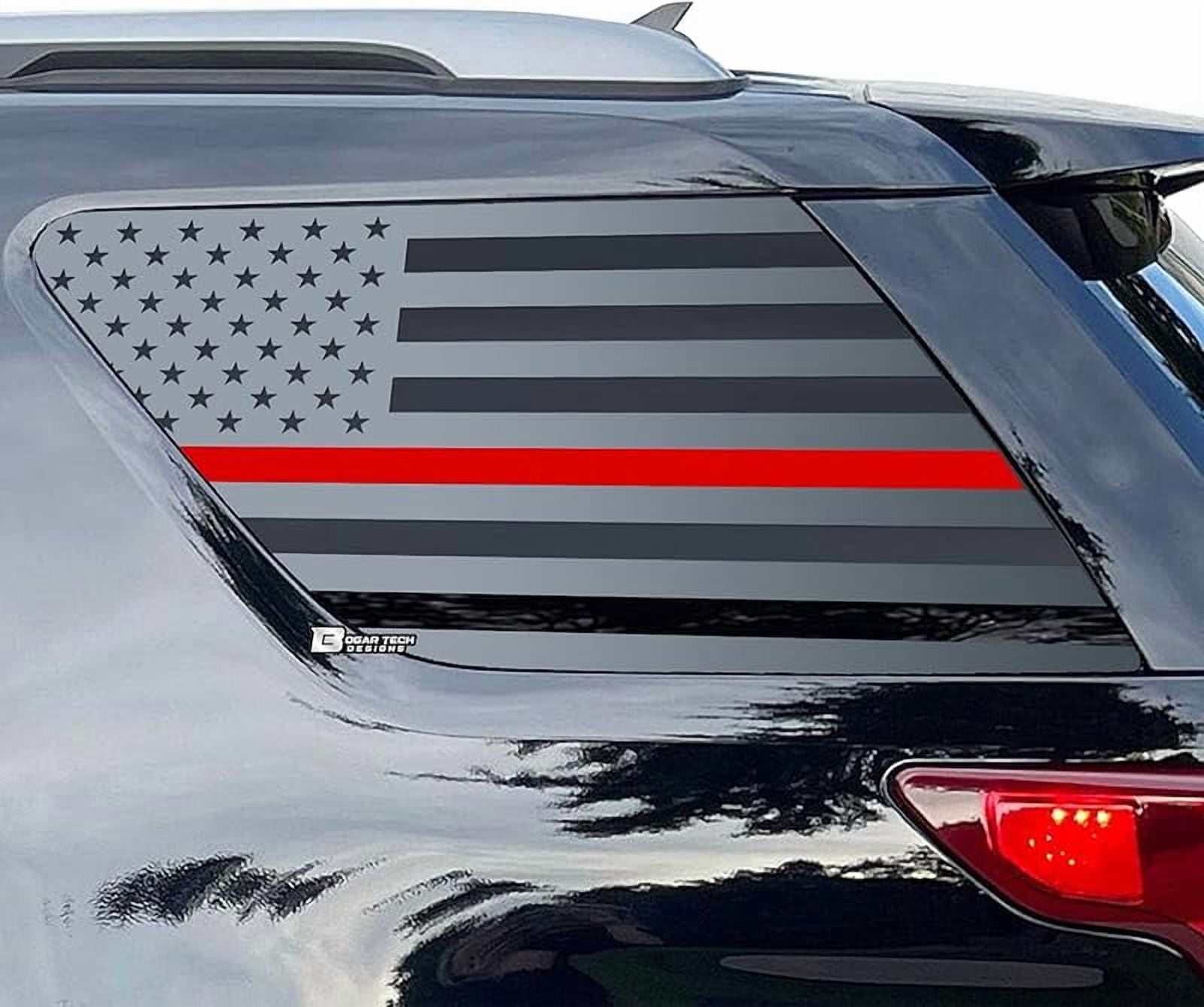 Precut American Flag Rear Side Quarter Window Decals Compatible with ...
