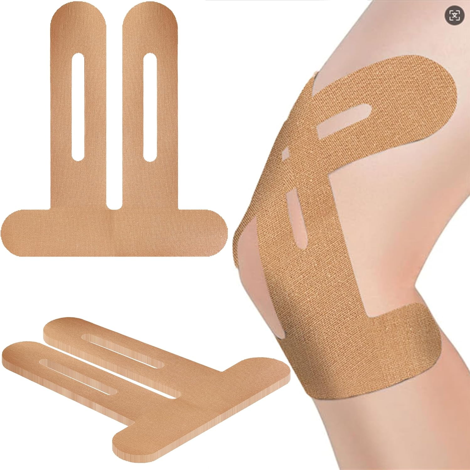 Precut Kinesiology Tape for Knees,12 Pcs – Elastic Knee Support & Stability, Pain Relief ...