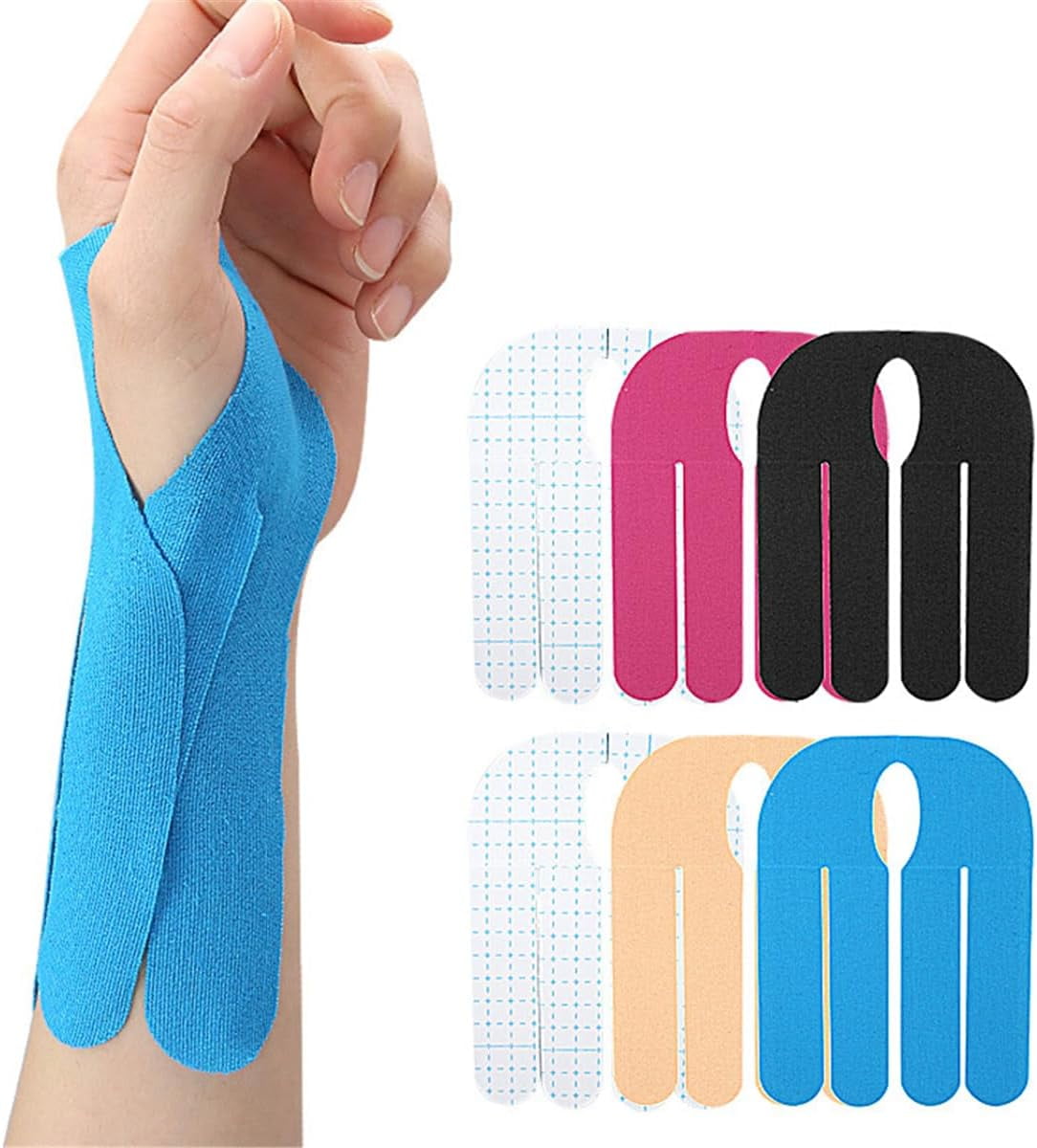 Precut Kinesiology Tape for Wrist, 12 Pcs Breathable Elastic Athletic ...