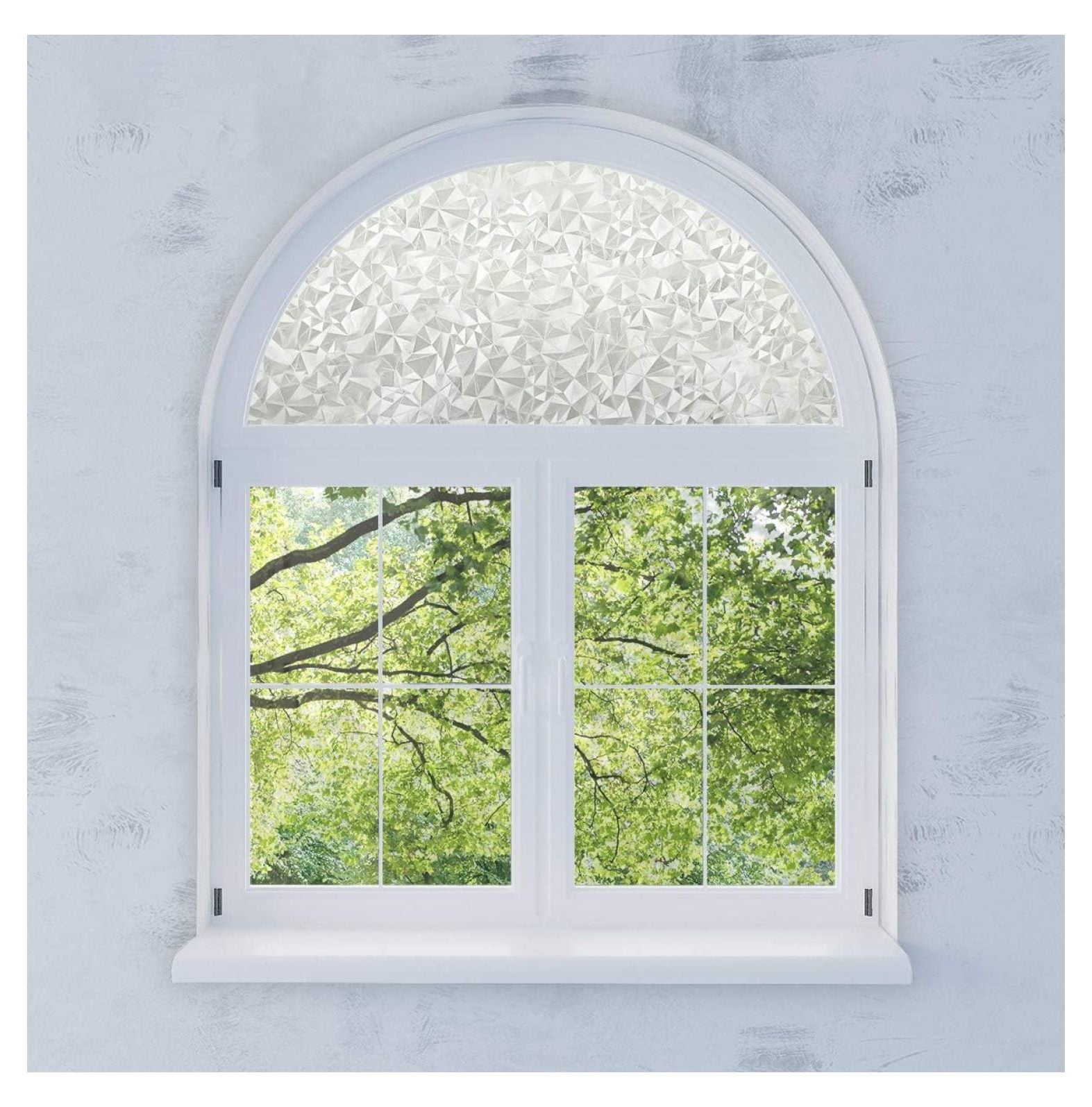 Precut Modern Mosaic Arched Window Film Shade, Self Adhesive Static ...