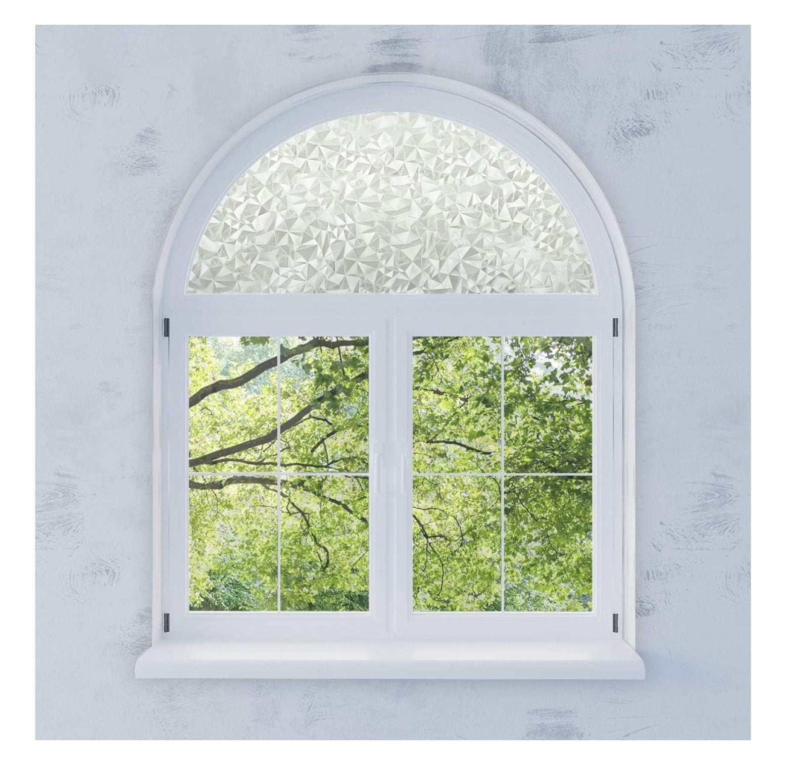 Precut Modern Mosaic Arched Window Film Shade, Self Adhesive Static ...