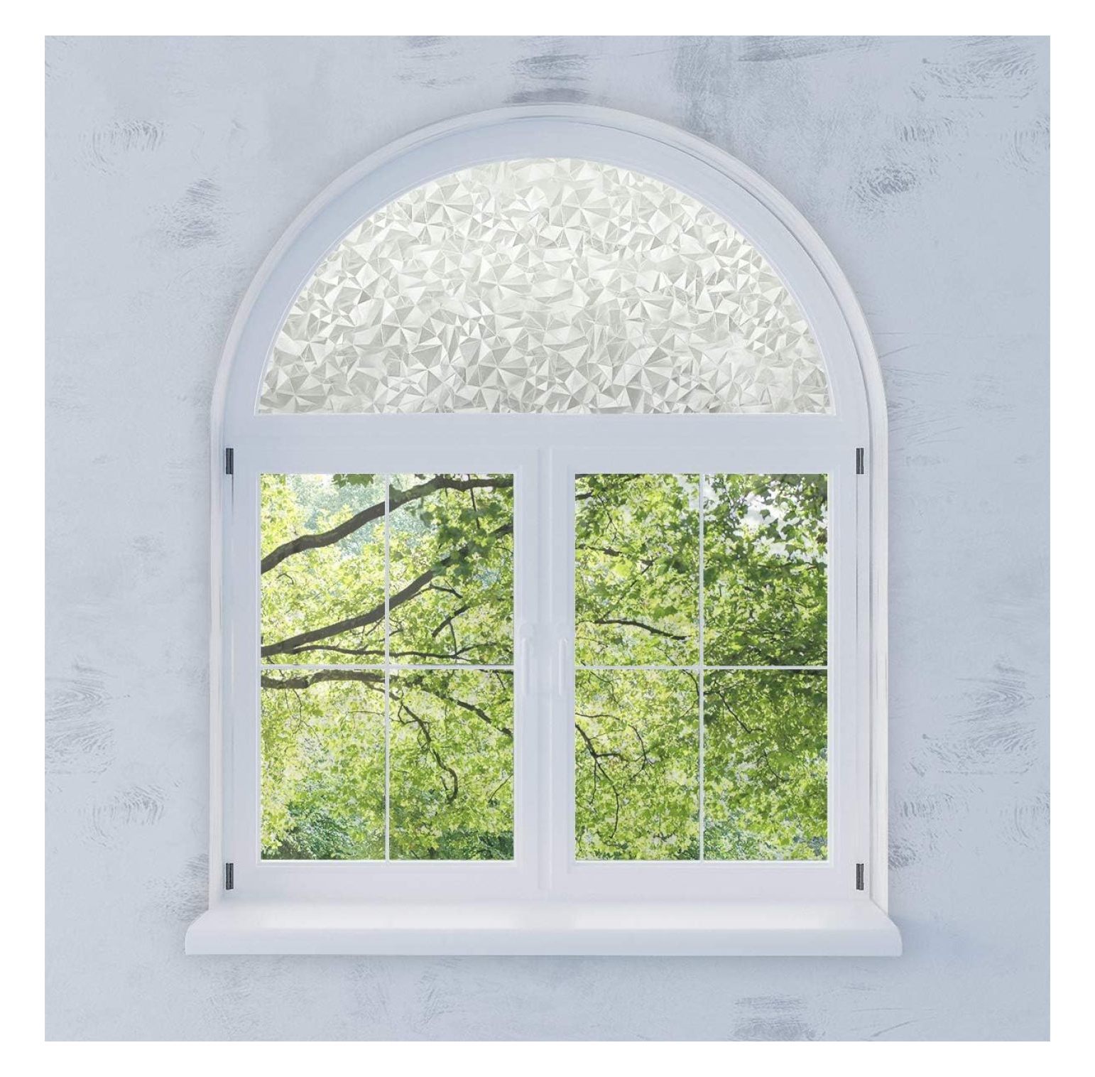 Precut Modern Mosaic Arched Window Film Shade, Self Adhesive Static ...
