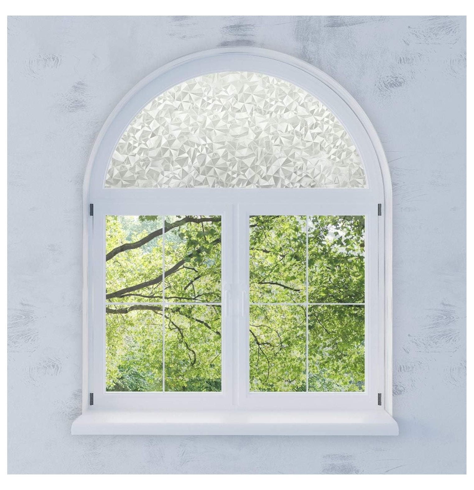 Precut Modern Mosaic Arched Window Film Shade, Self Adhesive Static ...