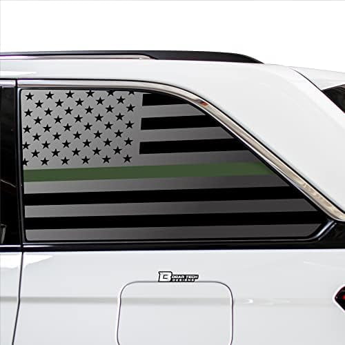 Precut Quarter Window American Flag Vinyl Decal Sticker Compatible with ...