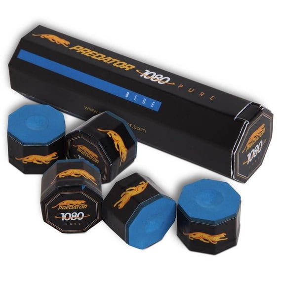 Predator, Billiard Cue Chalk, 1080 Blue, 5 Count, Improved Accuracy ...